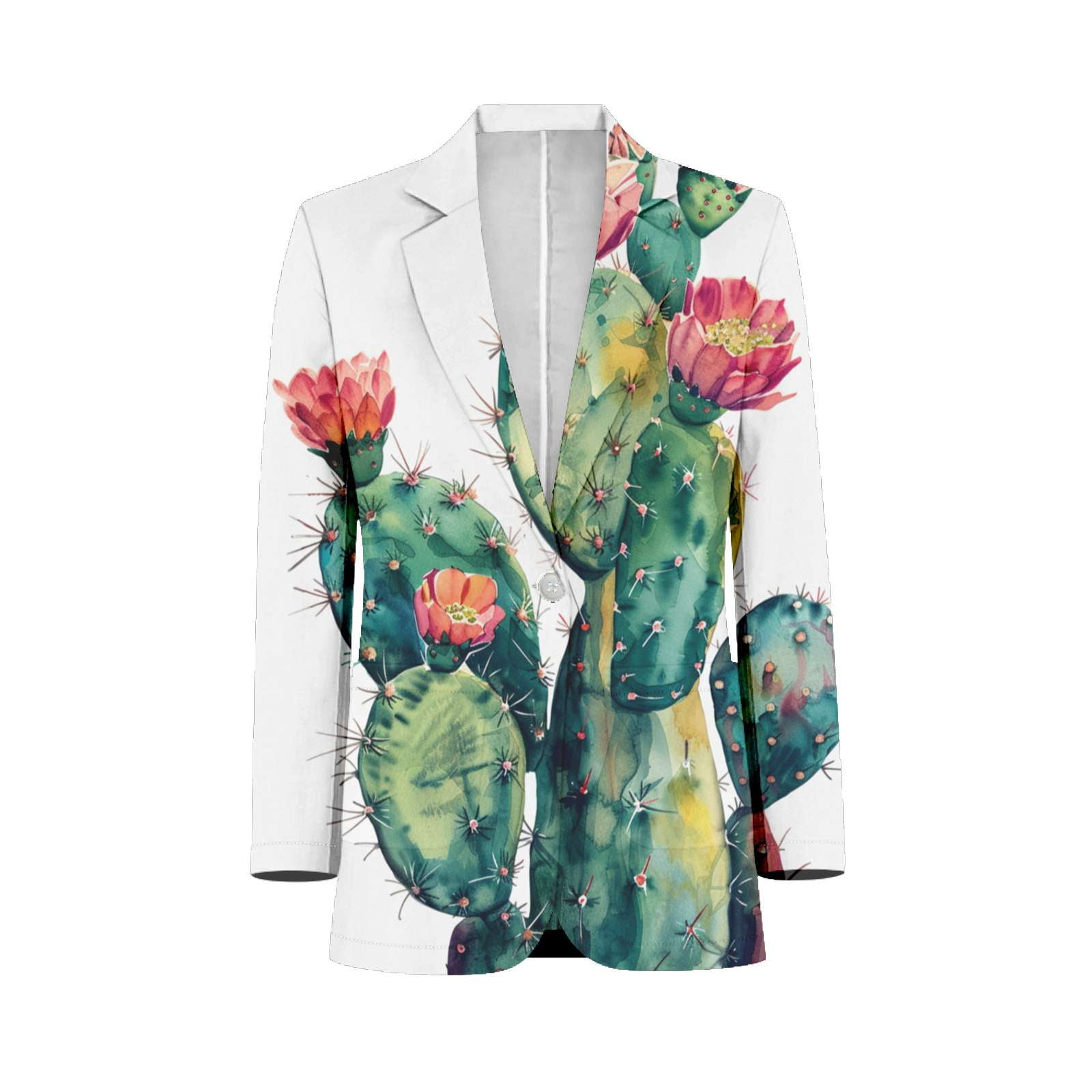 Prickly Pear Watercolor Desert Cactus Customized Men's Suits full man ...