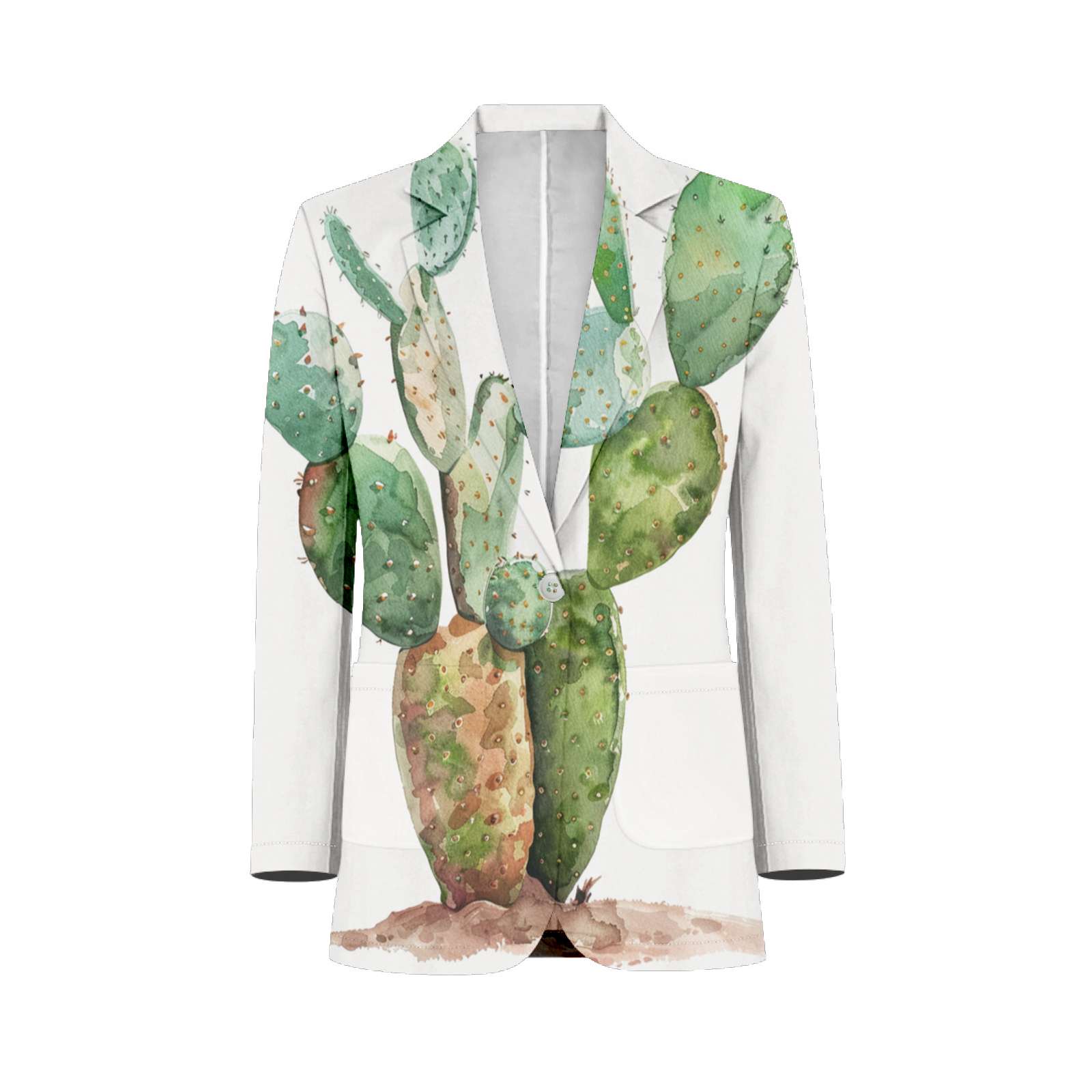 Prickly Pear Watercolor Desert Cactus Customized Men's Suits full man ...