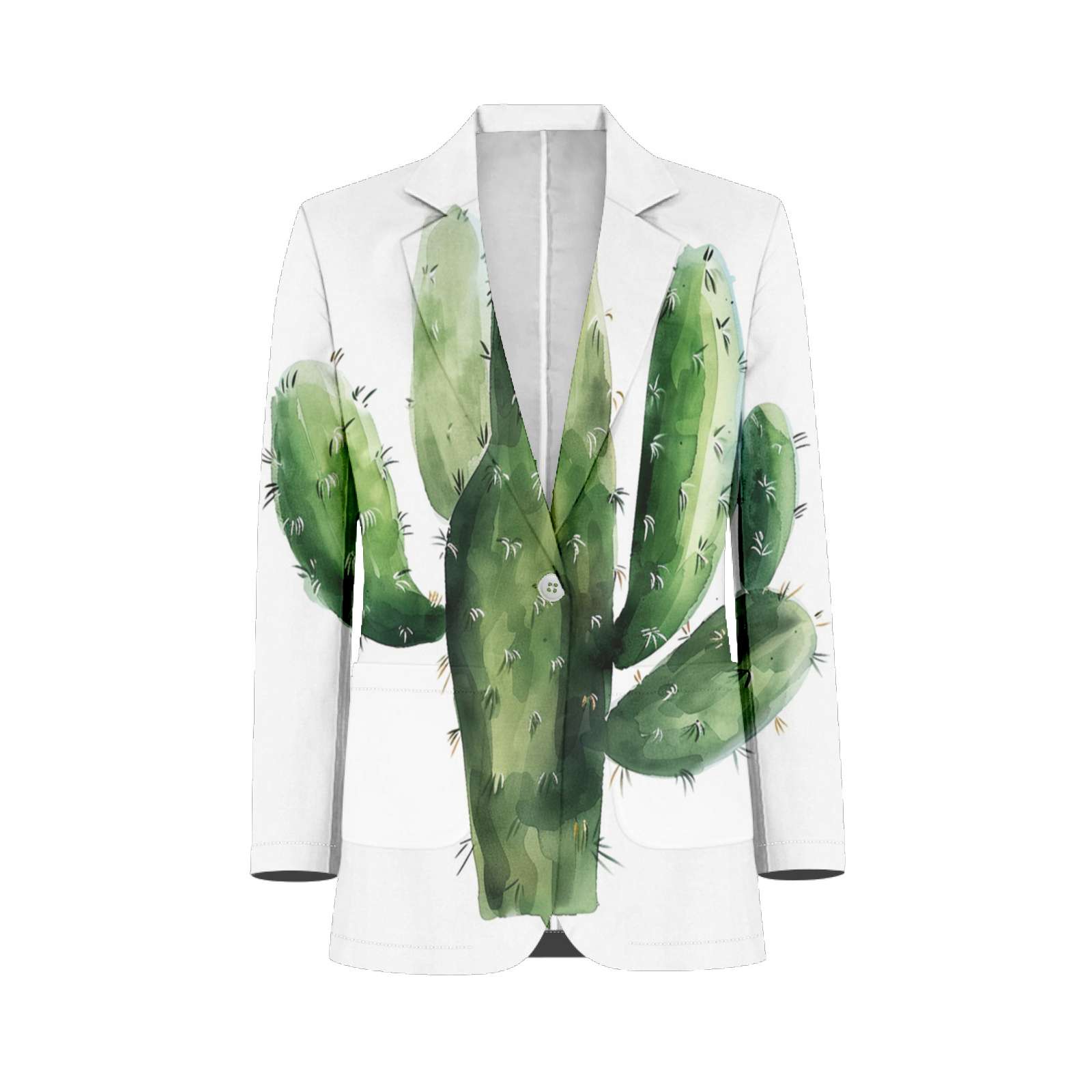 Prickly Pear Watercolor Desert Cactus Mens Suits Shawl Collar Slim Fit ...