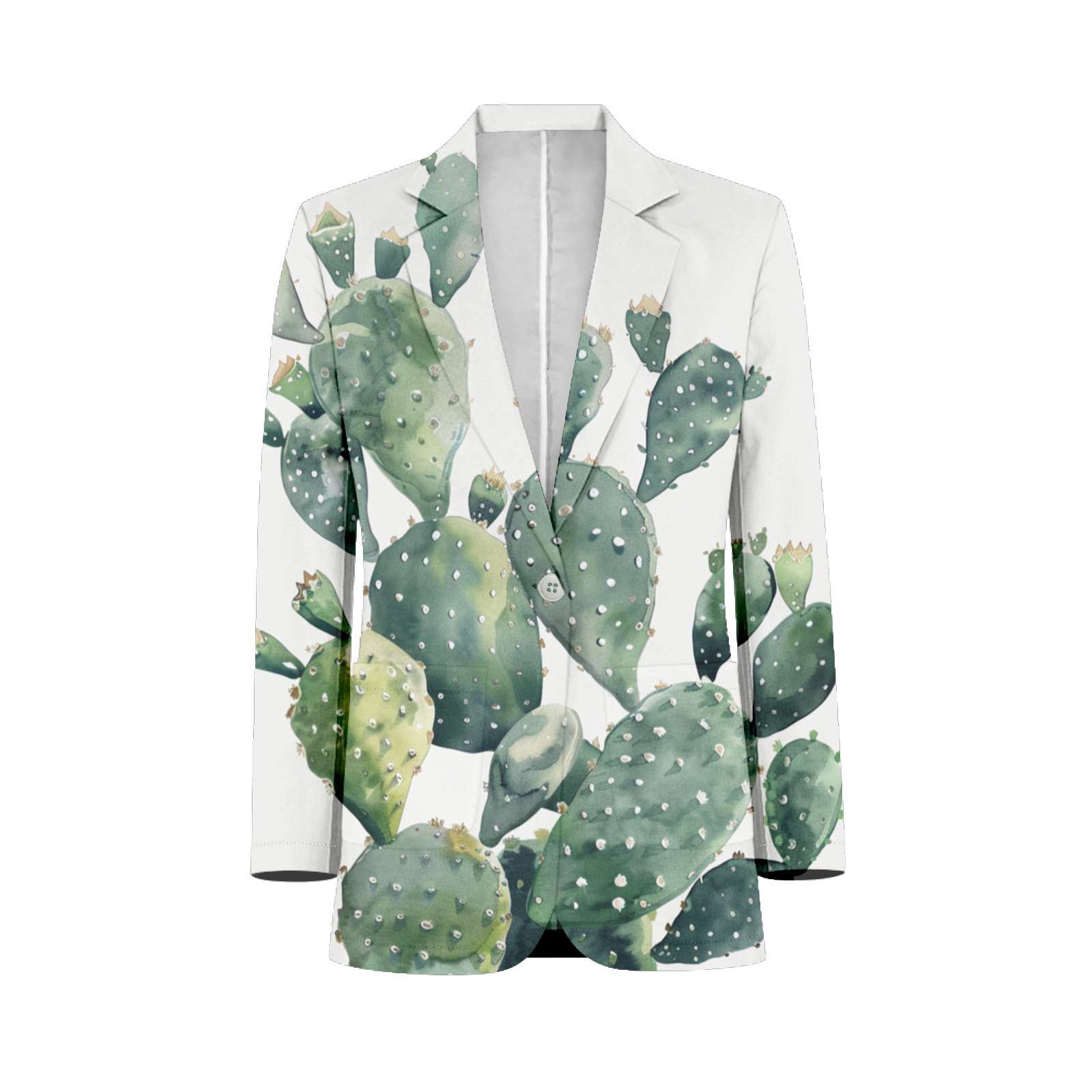 Prickly Pear Watercolor Desert Cactus Mens Suits Shawl Collar Slim Fit ...