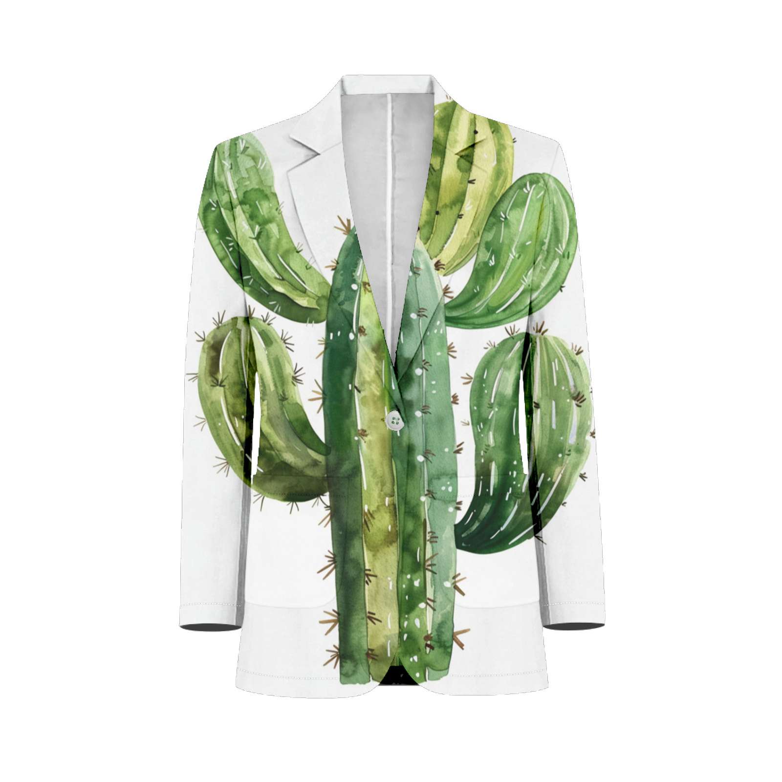 Prickly Pear Watercolor Desert Cactus Mens Suits Shawl Collar Slim Fit ...