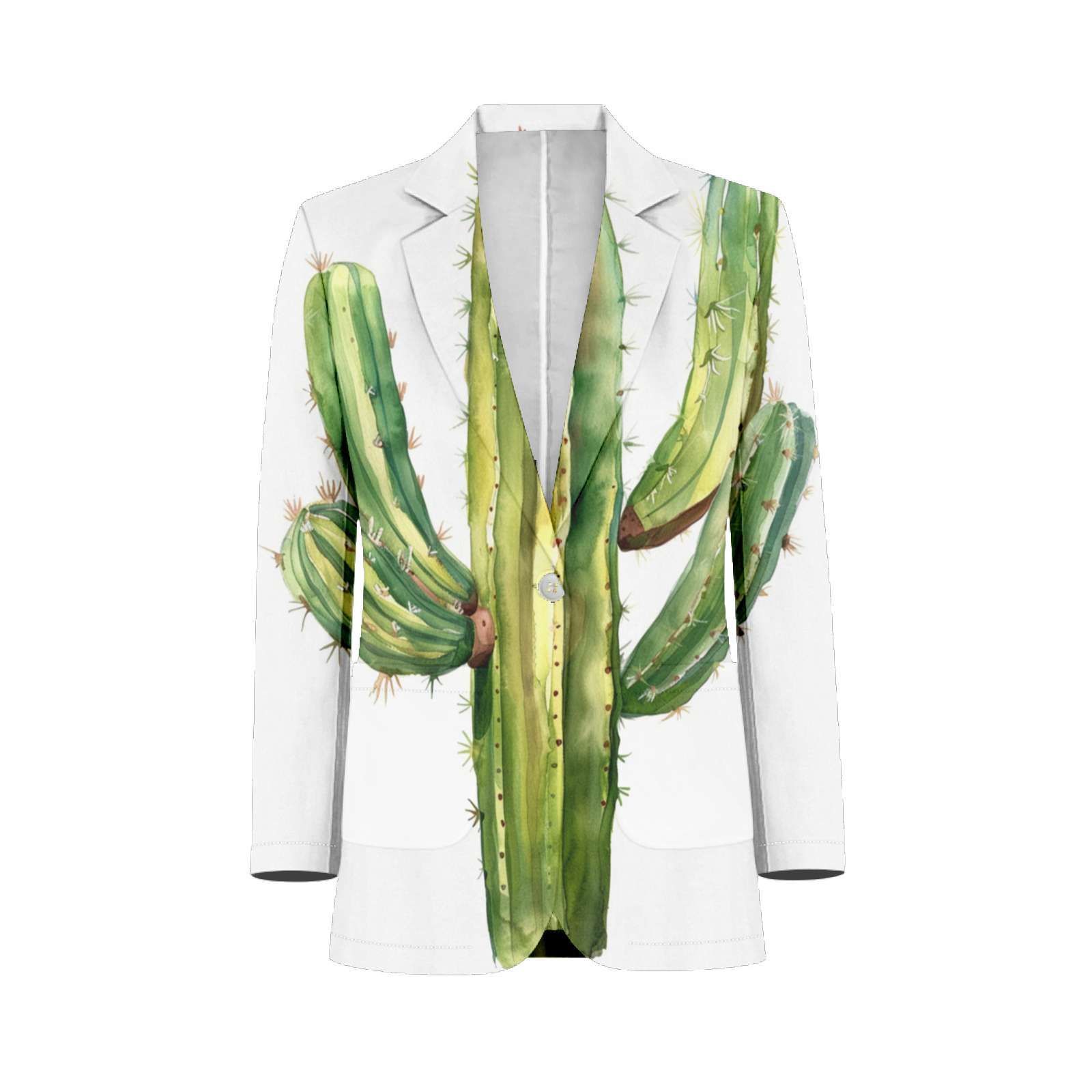 Prickly Pear Watercolor Desert Cactus Mens Suits Shawl Collar Slim Fit ...