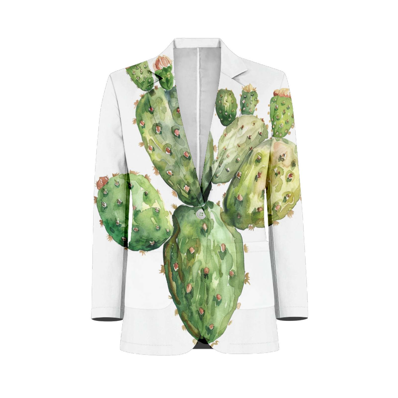 Prickly Pear Watercolor Desert Cactus Mens Suits Shawl Collar Slim Fit ...