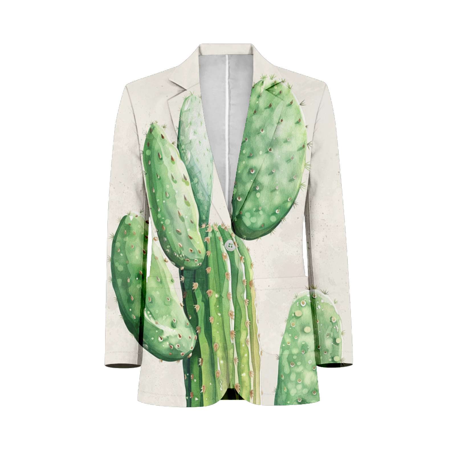 Prickly Pear Watercolor Desert Cactus Mens Suits Shawl Collar Slim Fit ...