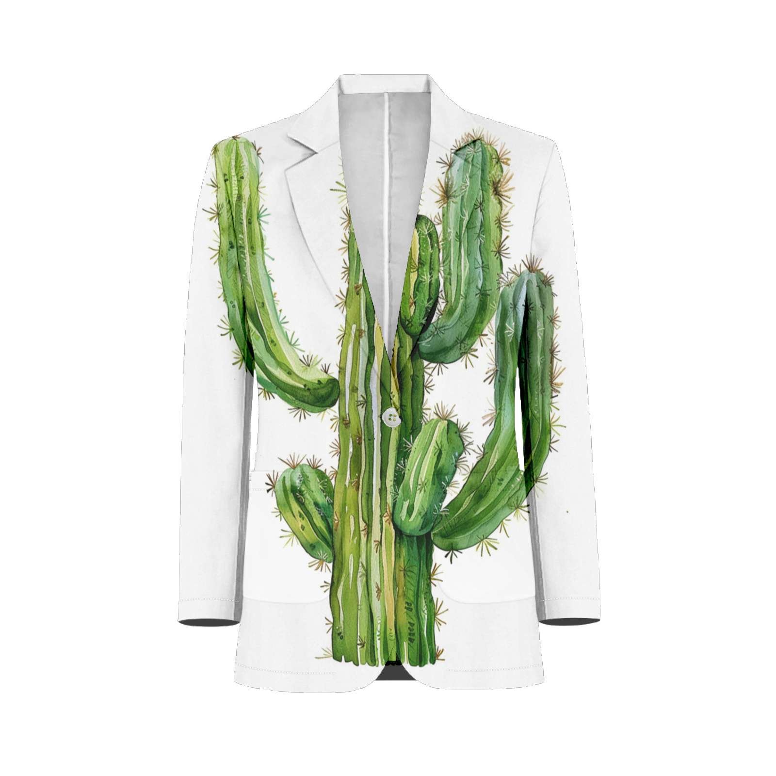 Prickly Pear Watercolor Desert Cactus Mens Suits Shawl Collar Slim Fit ...