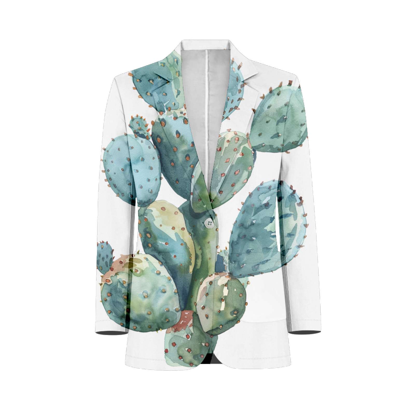 Prickly Pear Watercolor Desert Cactus Mens Suits Shawl Collar Slim Fit ...