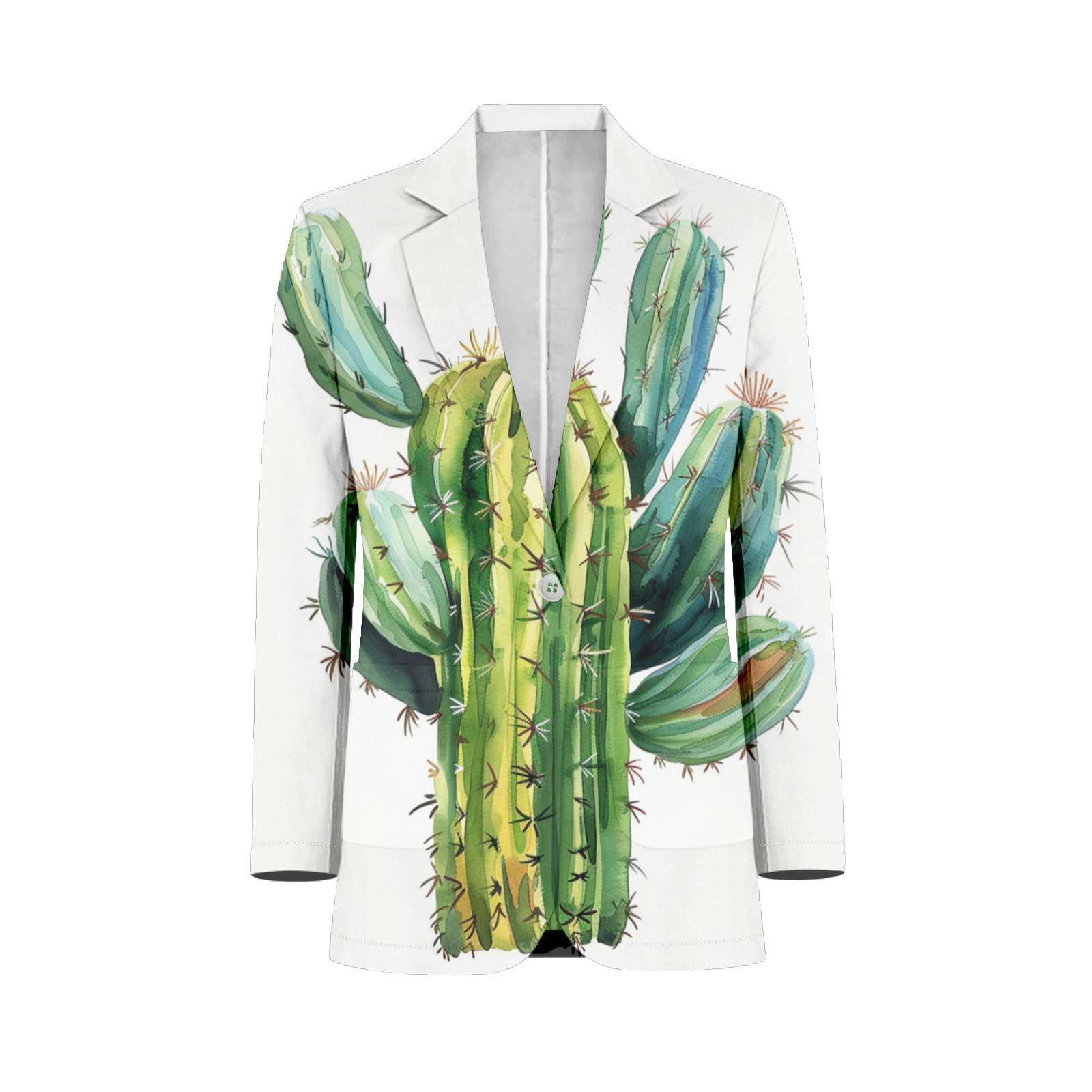Prickly Pear Watercolor Desert Cactus Mens Suits Shawl Collar Slim Fit ...