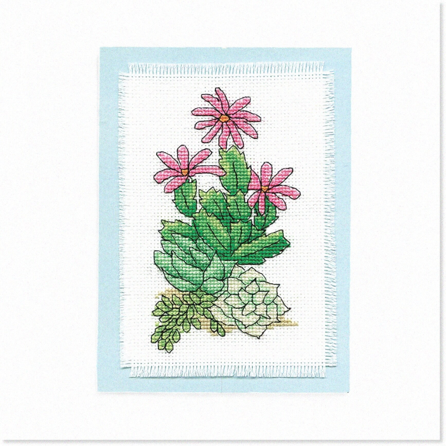 Prickly Stitch: Cactus 3x4.5 Counted Cross Stitch Kit in Vibrant ...