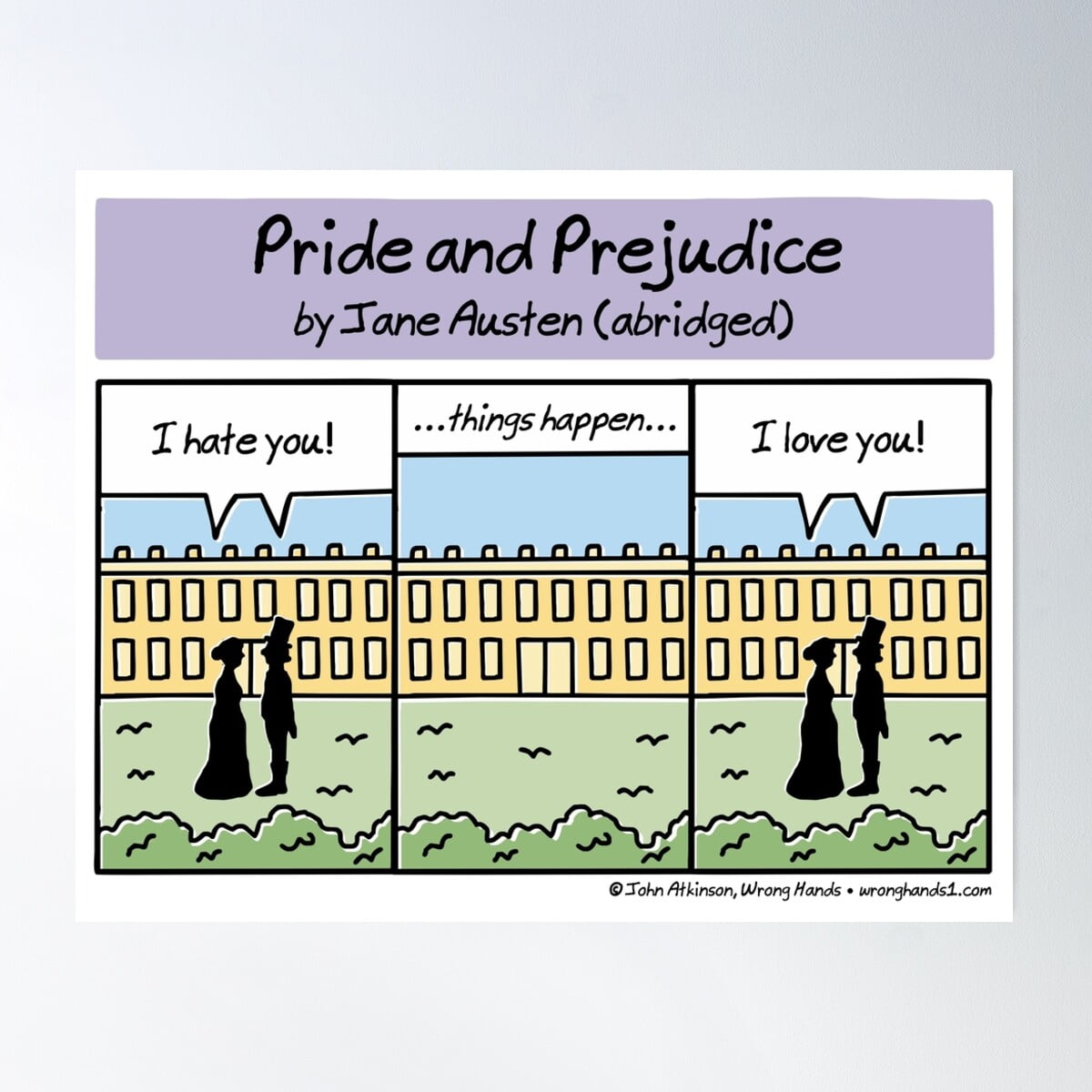 Pride And Prejudice (Abridged) Poster Wall Art, Modern Wall Decor For ...