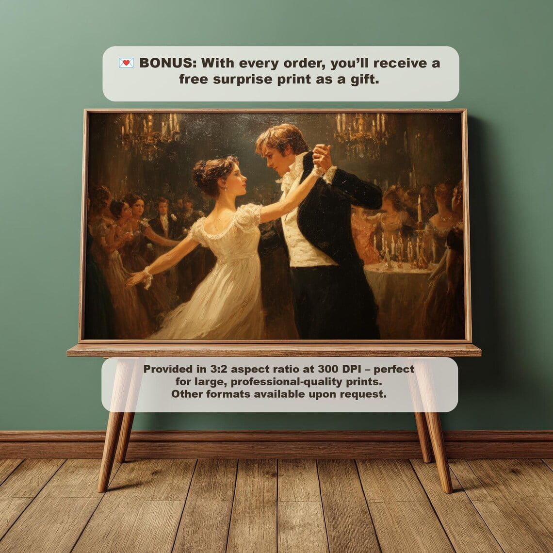 Pride And Prejudice Art Print: Elizabeth And Darcy Dance Digital ...