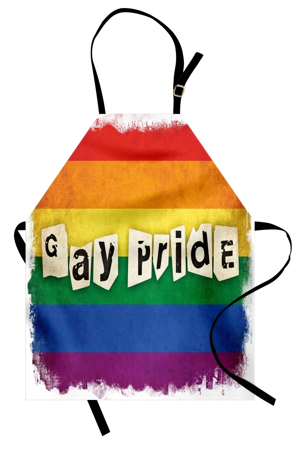 Pride Apron Dated Aged Iconic Rainbow Flag with Gay Pride Typography ...