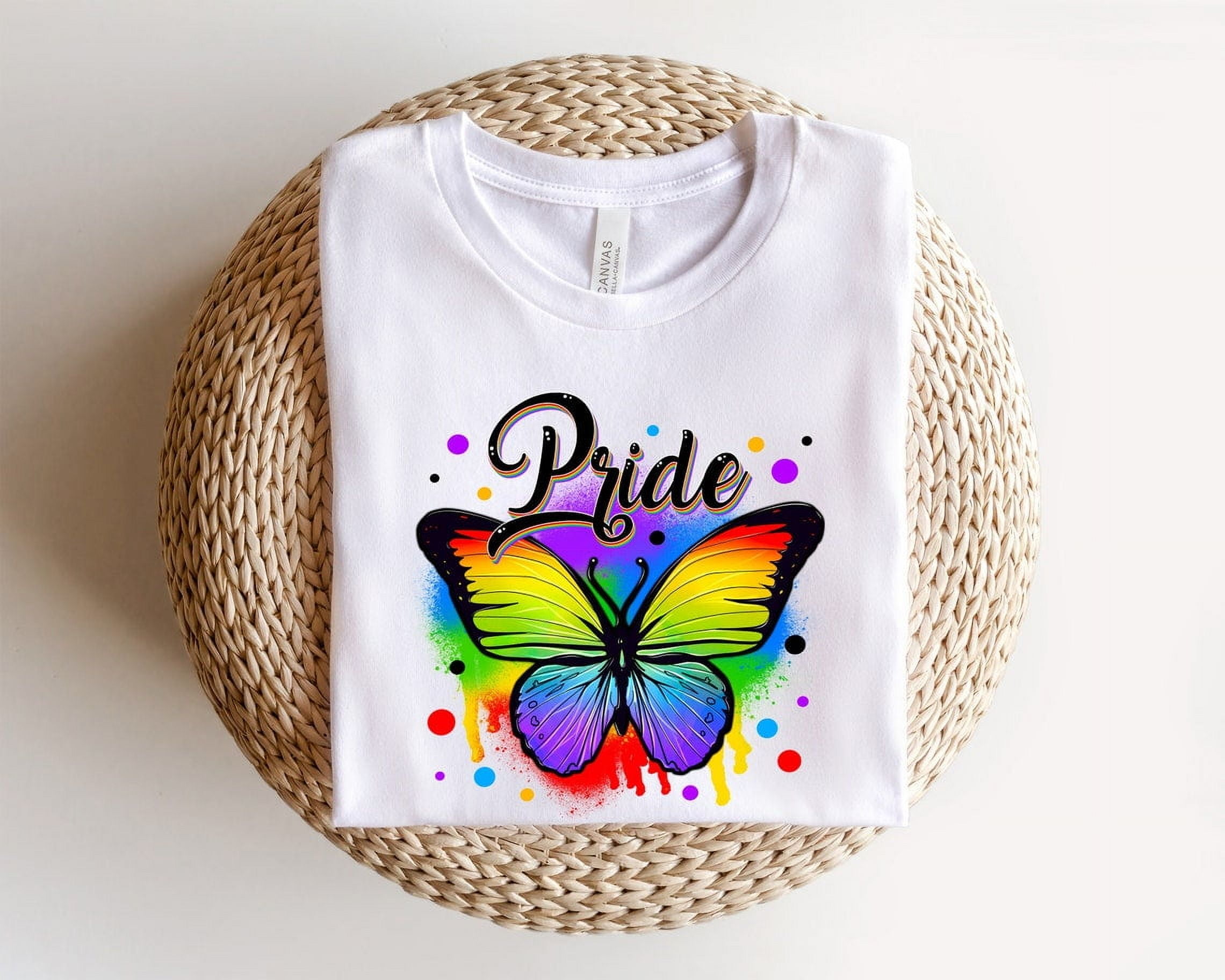 Pride Butterfly Shirt, Rainbow Butterfly Shirt, Sunflower Butterfly ...