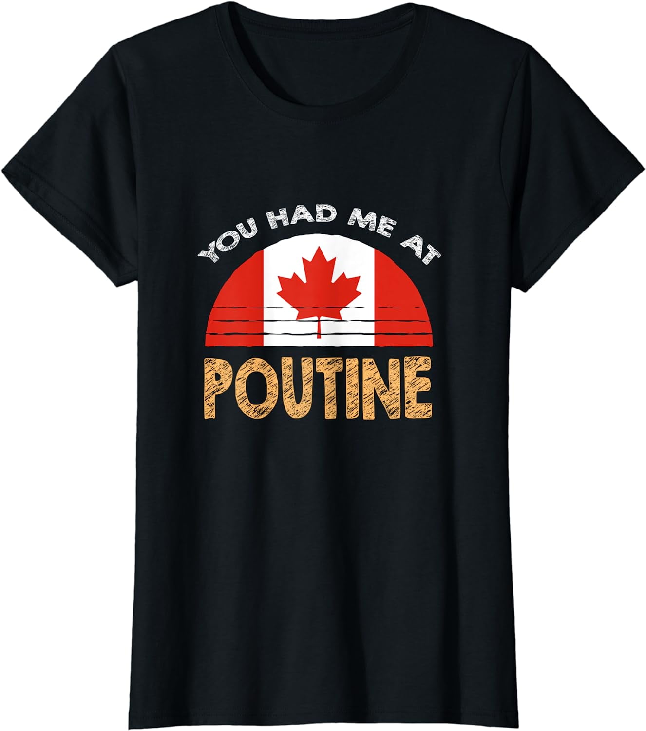 Pride Canadian Flag Canada Lover Canadian Fast Food Poutine T-Shirt ...