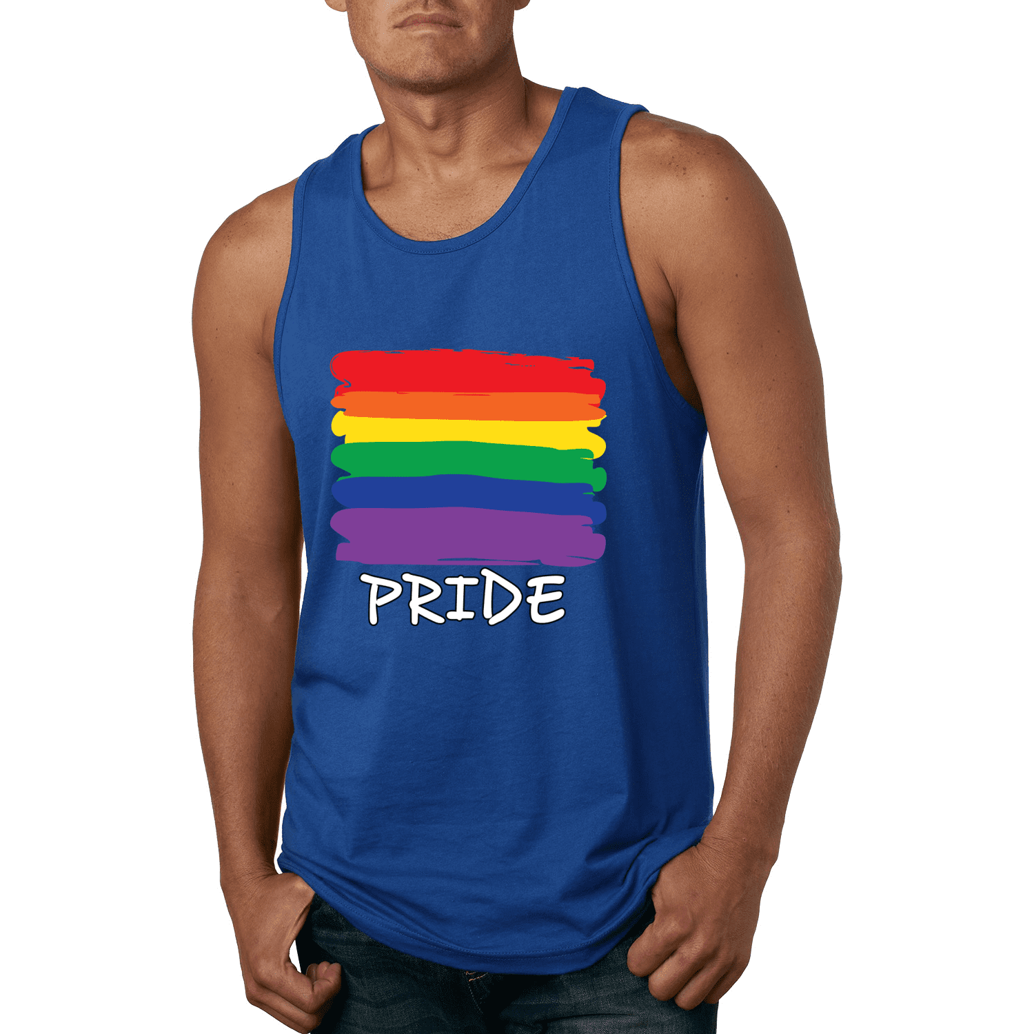 Pride Colorful Rainbow Flag Logo LGBT Pride Graphic Tank Top - Walmart.com
