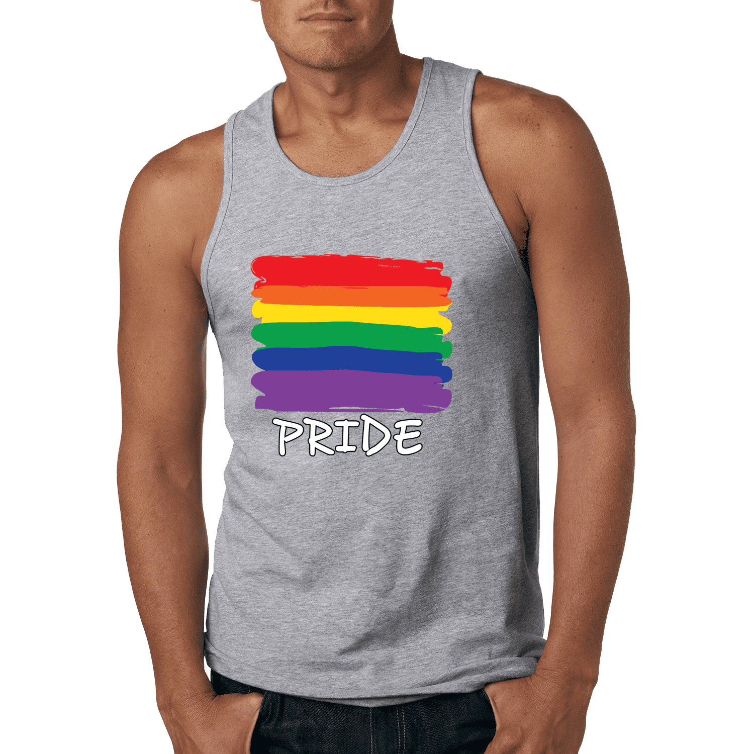 Pride Colorful Rainbow Flag Logo LGBT Pride Graphic Tank Top - Walmart.com