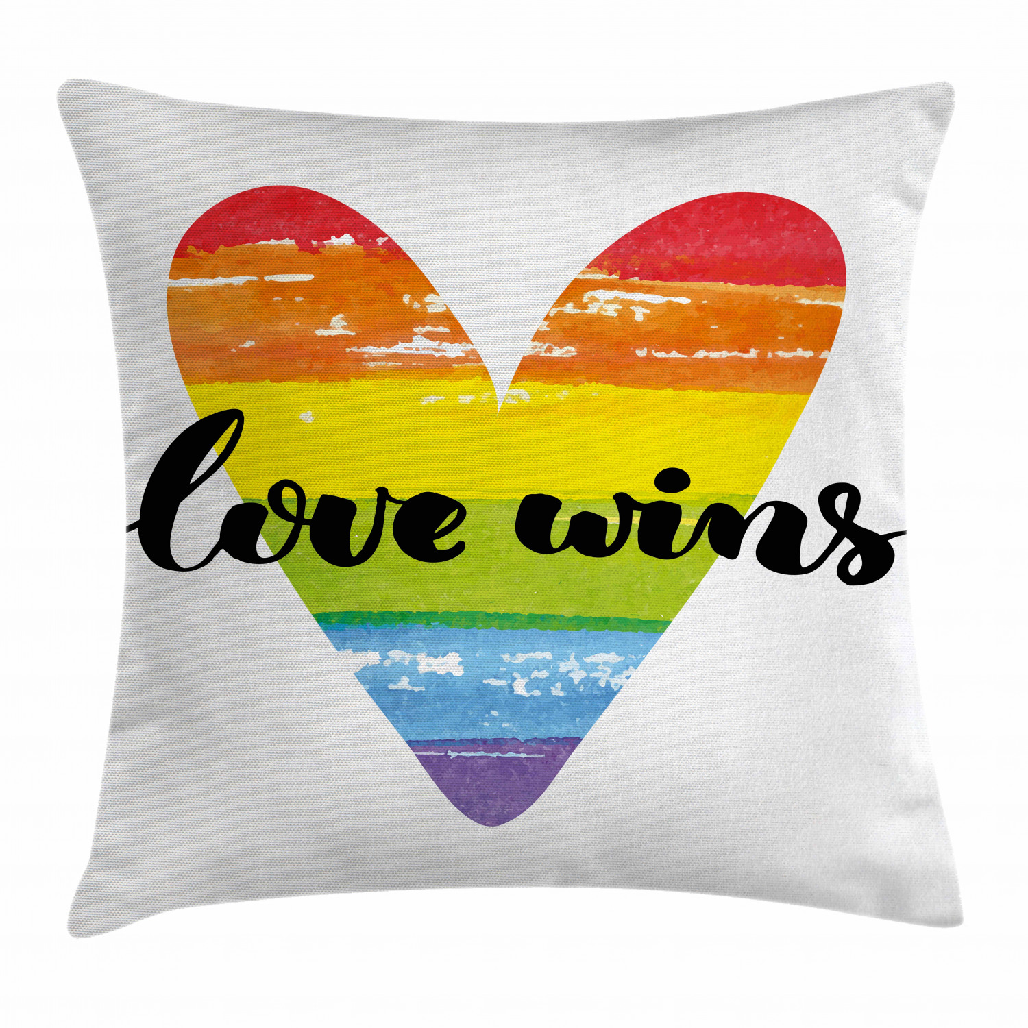 Pride Decorations Throw Pillow Cushion Cover, Hand Lettering on ...