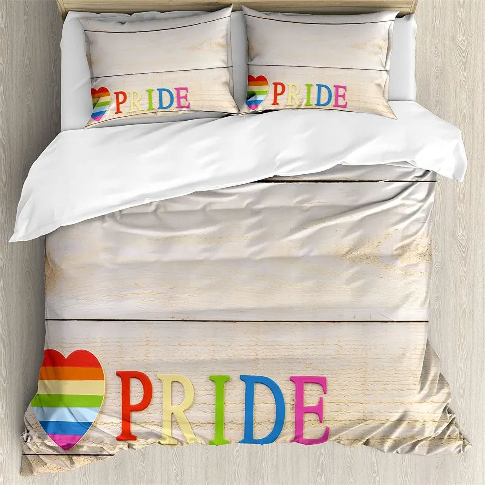 Pride Duvet Cover Colorful Striped Design Celebrate International Day ...