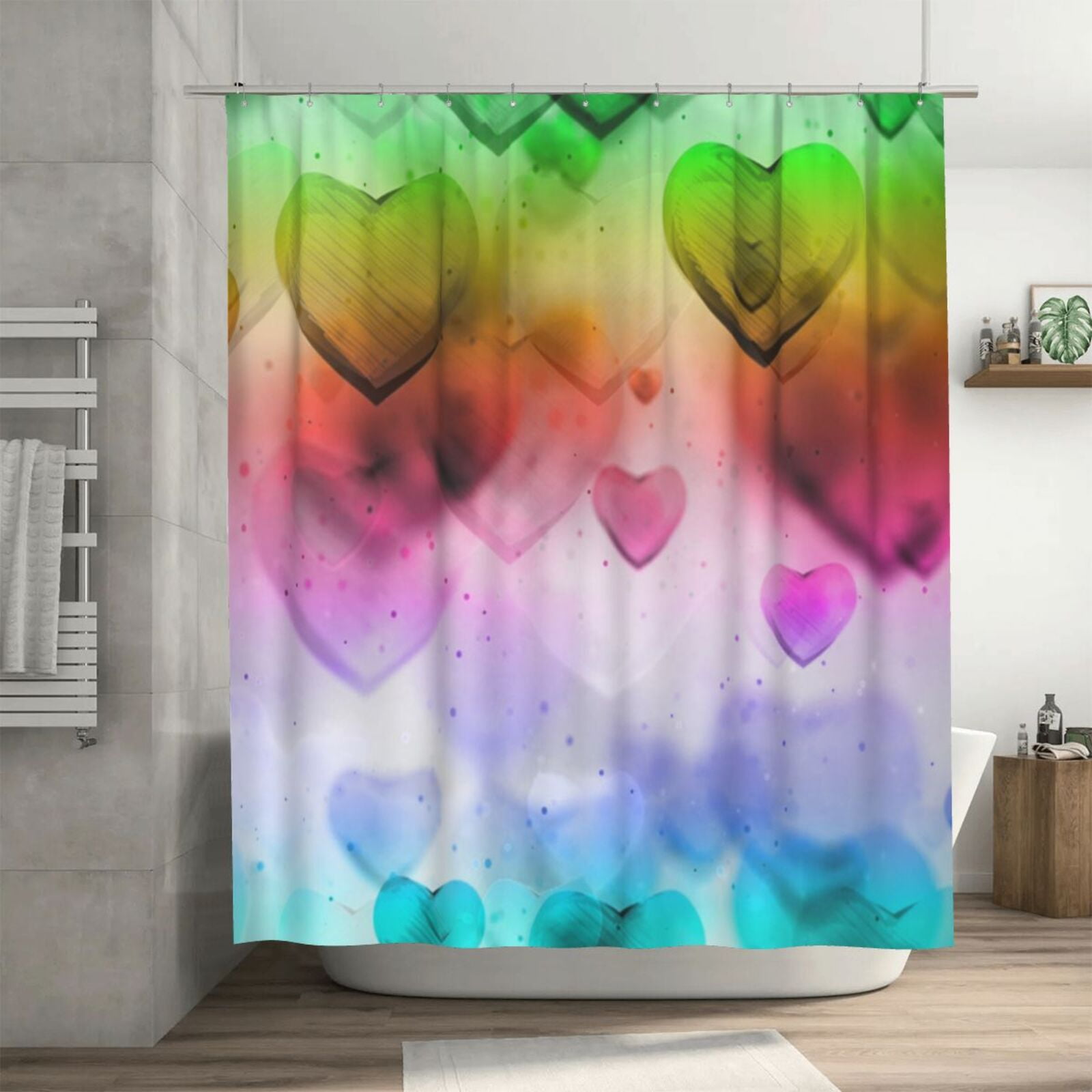 Pride Equality Lgbtq Pattern Shower Curtain, Rainbow Waterproof Bath ...