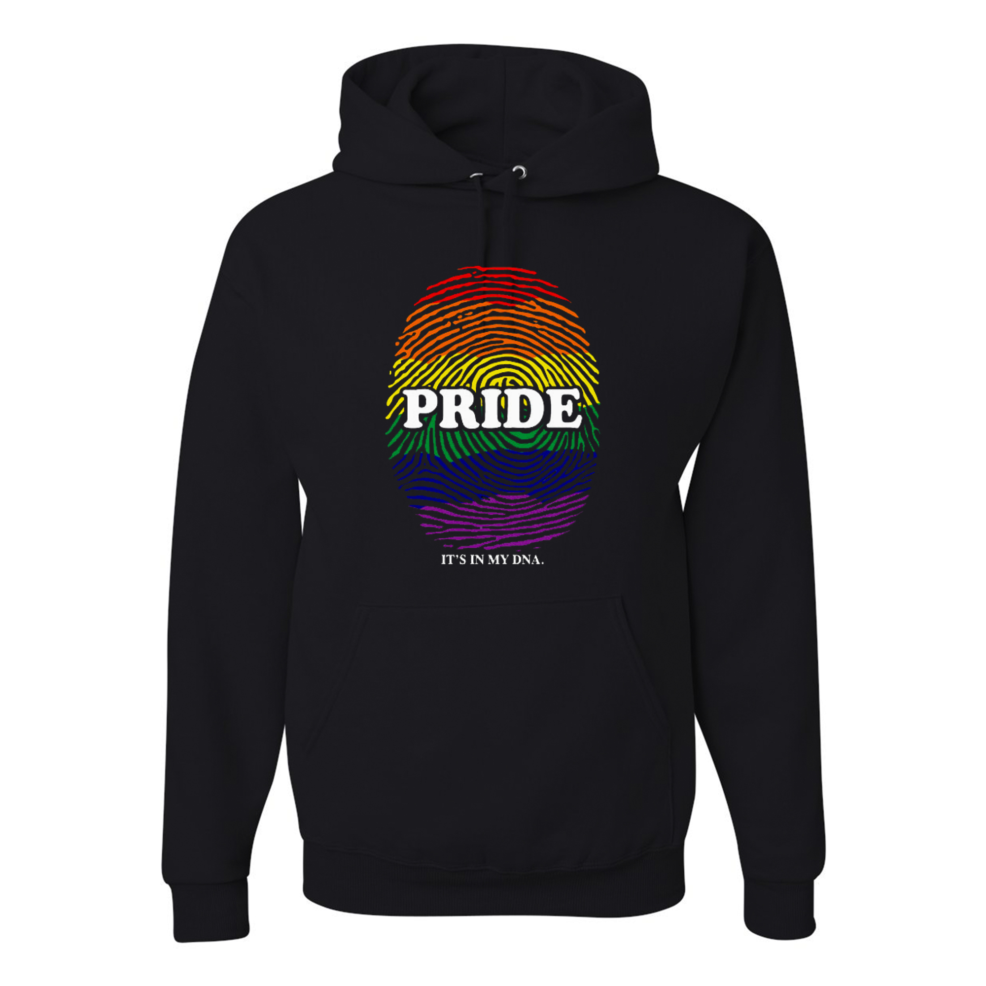 Pride Finger print Its In My DNA LGBT Rainbows Pride Mens Hoodies, Black, 5XL - Walmart.com