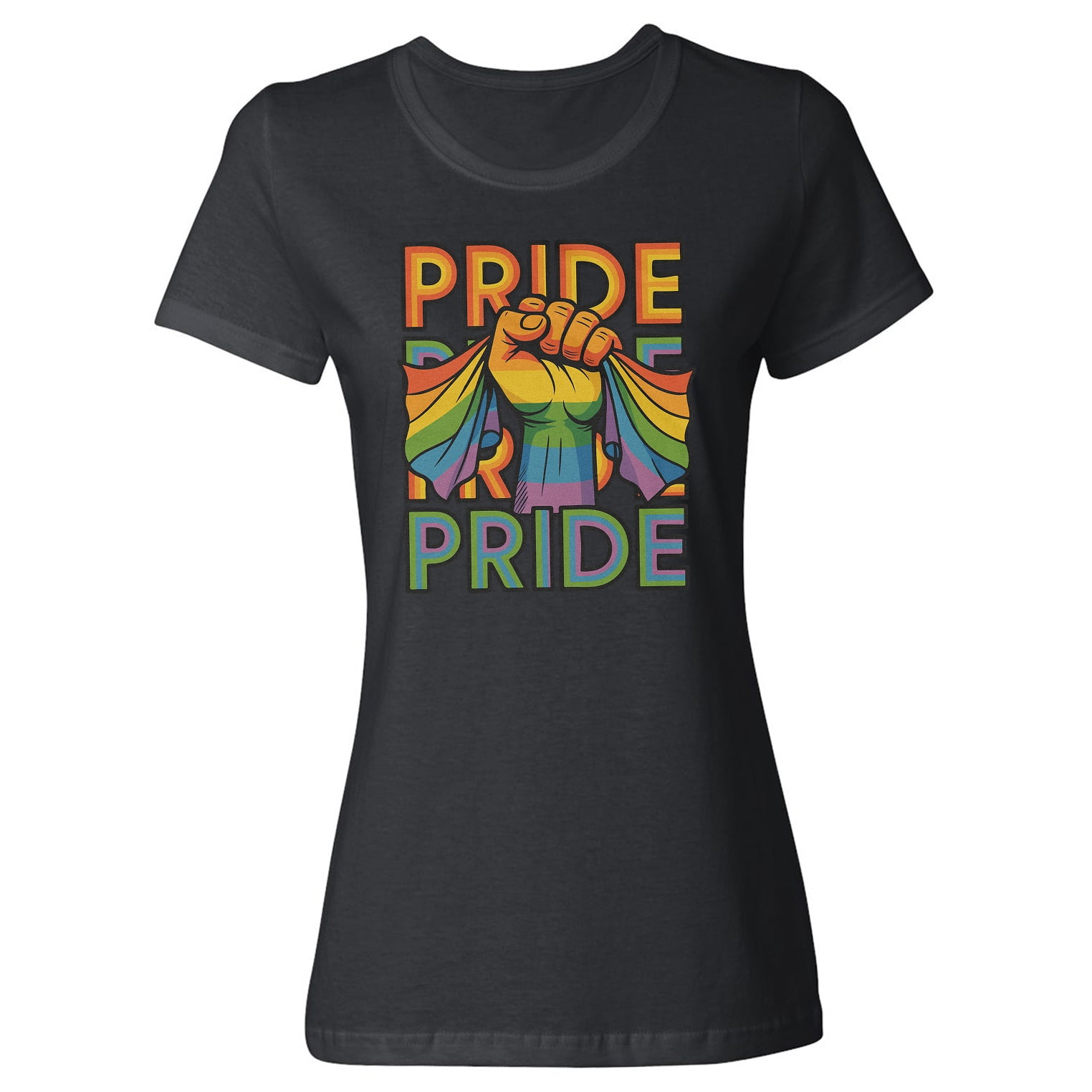 Pride Fist Gay Flag – LGBTQ Pride Month Tribute Ladies' Crewneck T ...