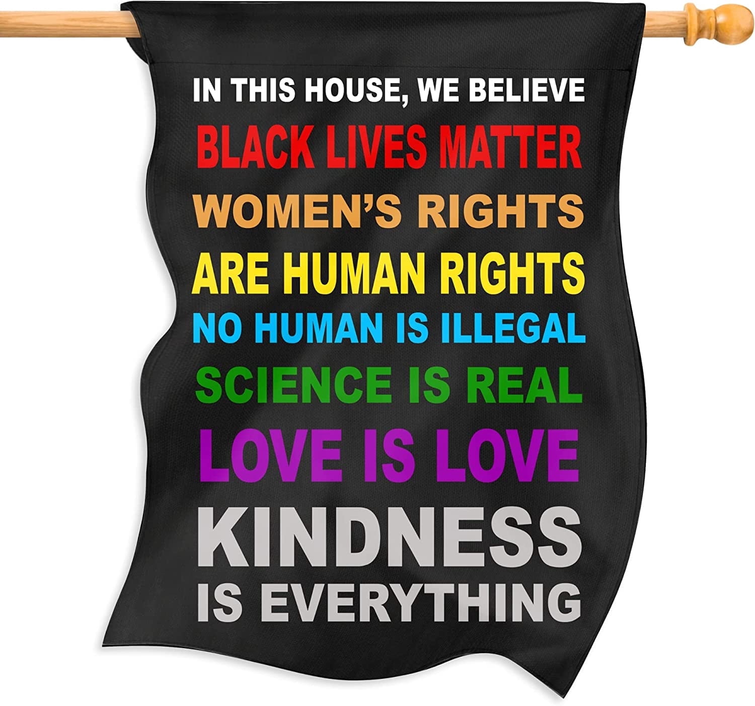 Pride Flag 28"X40" -in This House We Believe Yard Sign- We Believe ...