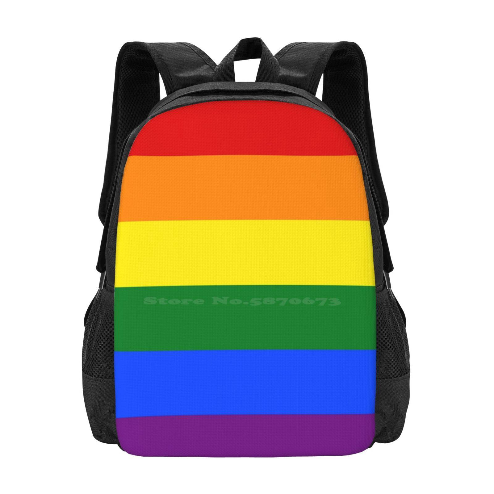 Pride Flag 3d Print Design Backpack Student Bag Pride Flag Gay Lgbt ...