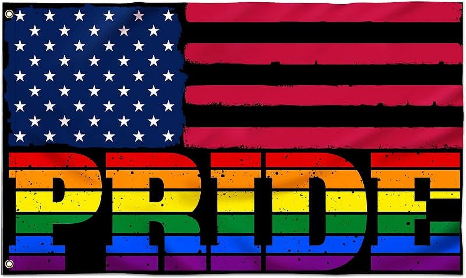 Pride Flag 3x5 Ft Outdoor Gay Pride Rainbow Flag Vivid Color and Fade ...