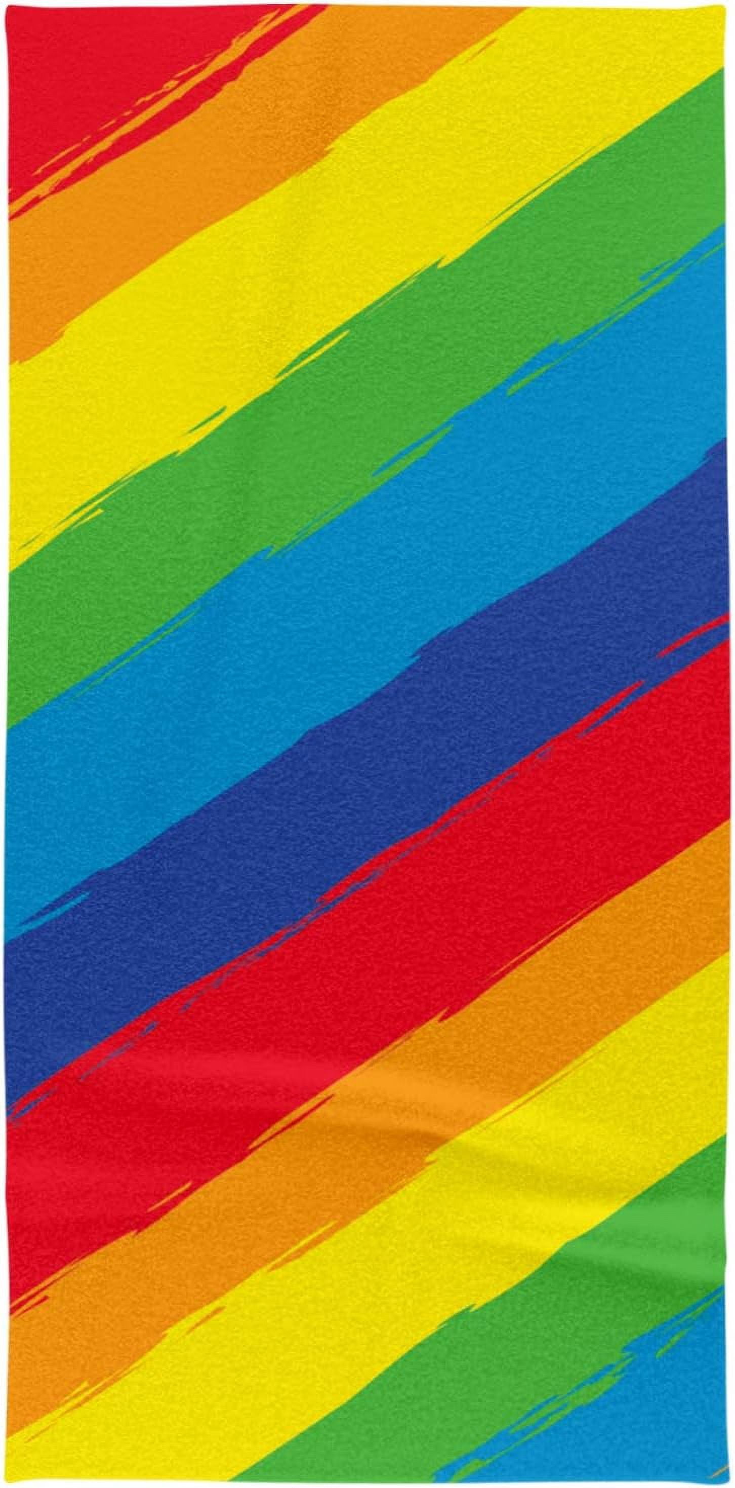 Pride Flag Beach owel – 30" x 60" Sof Coon Velour, Ideal for Beach ...