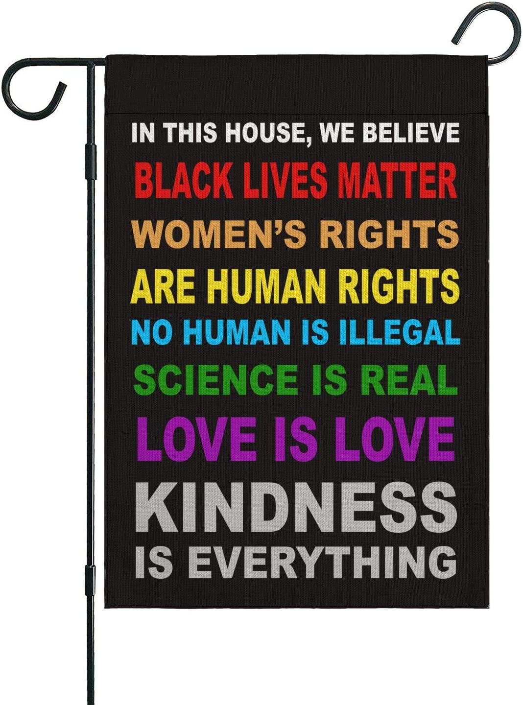Pride Flag Garden Flags for in This House We Believe Science Is Real ...