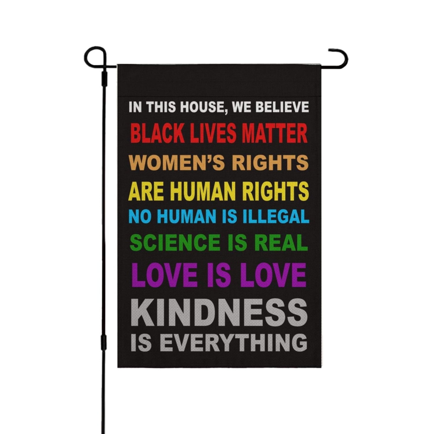 Pride Flag Garden Flags for in This House We Believe Science Is Real ...
