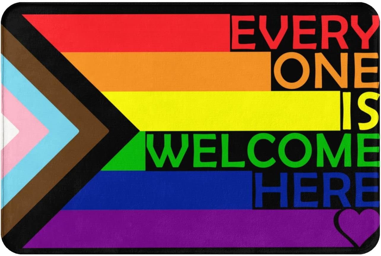 Pride Flag Gay Pride Flag LGBT Rainbow Doormat Front Door Rug, 24"X16 ...