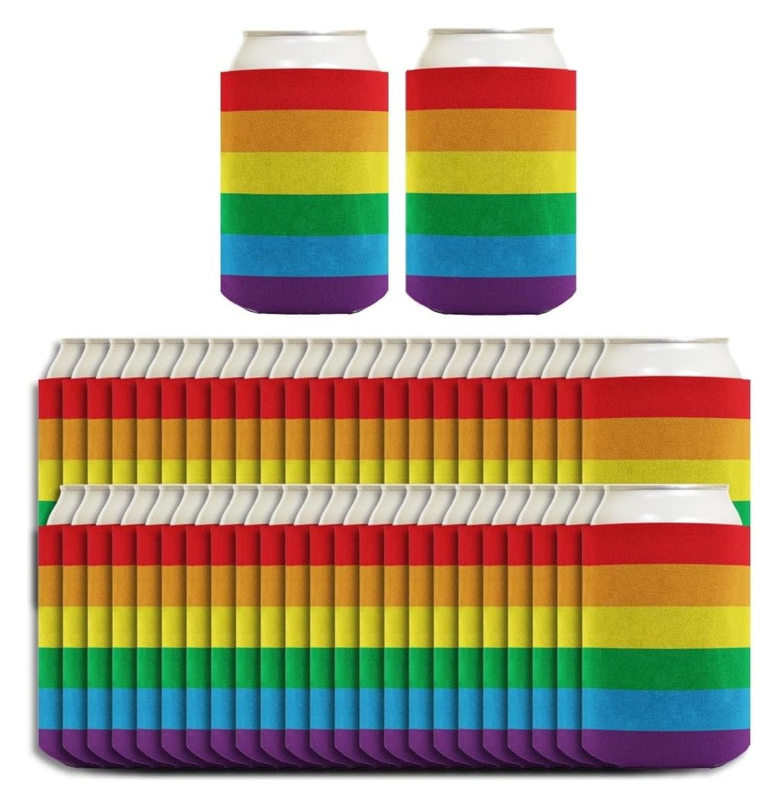 Pride Flag Gifts For Women Pride Flag 96-Pack Can Coolies Coolers Party ...