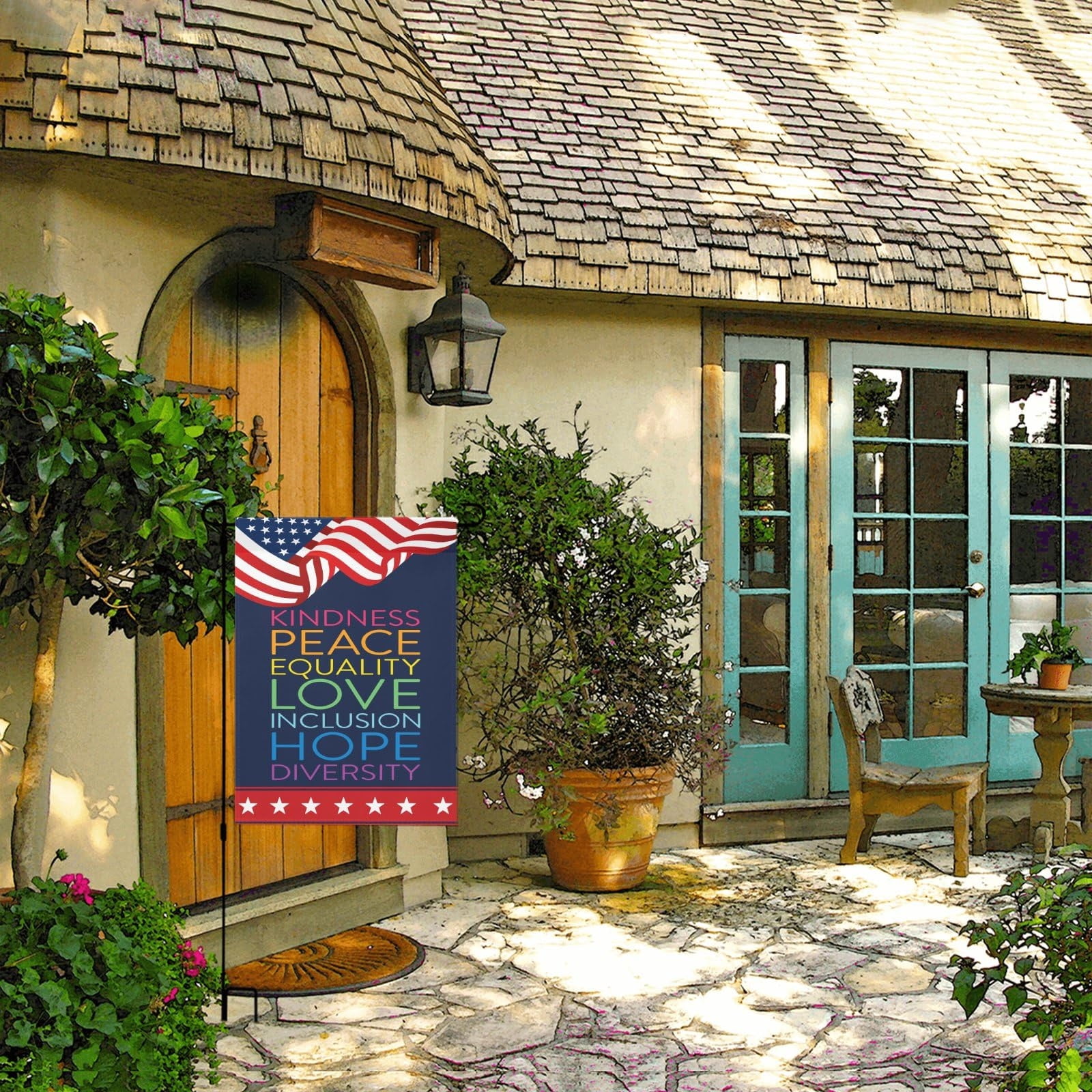 Pride Flag Kindness Peace Equality Love Inclusion Hope Diversity Garden ...