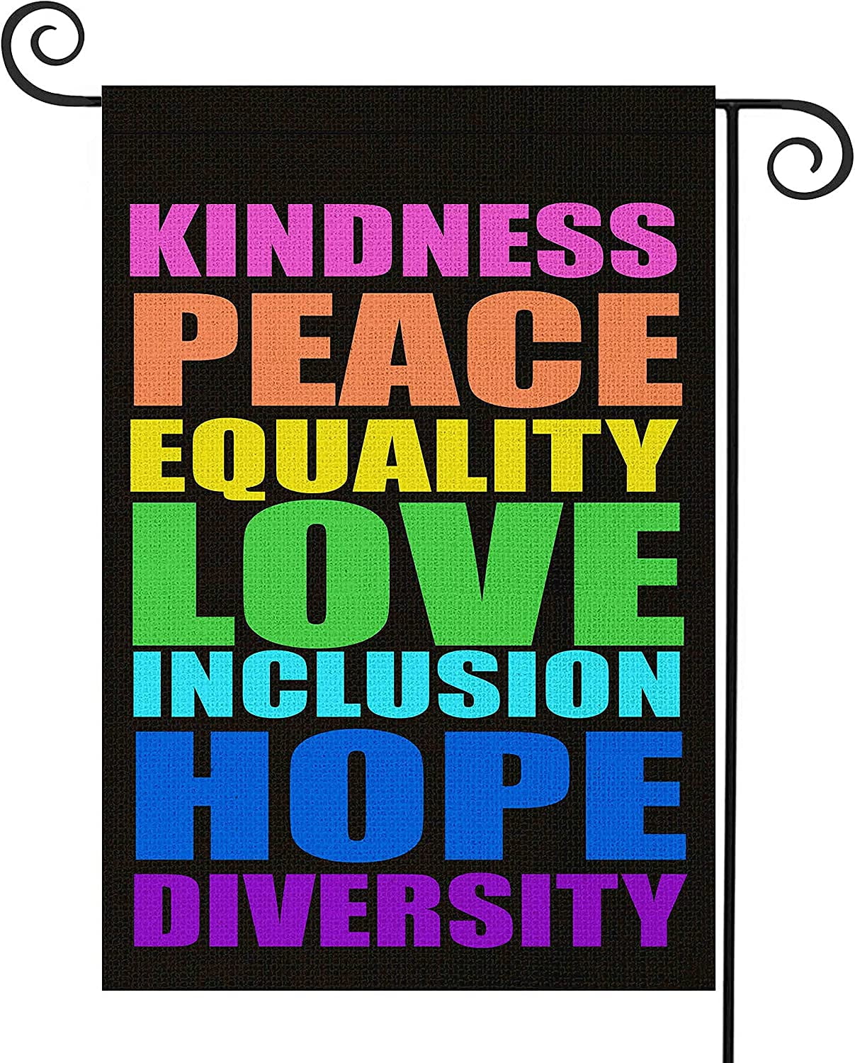 Pride Flag Kindness Peace Equality Love Inclusion Hope Diversity Garden ...