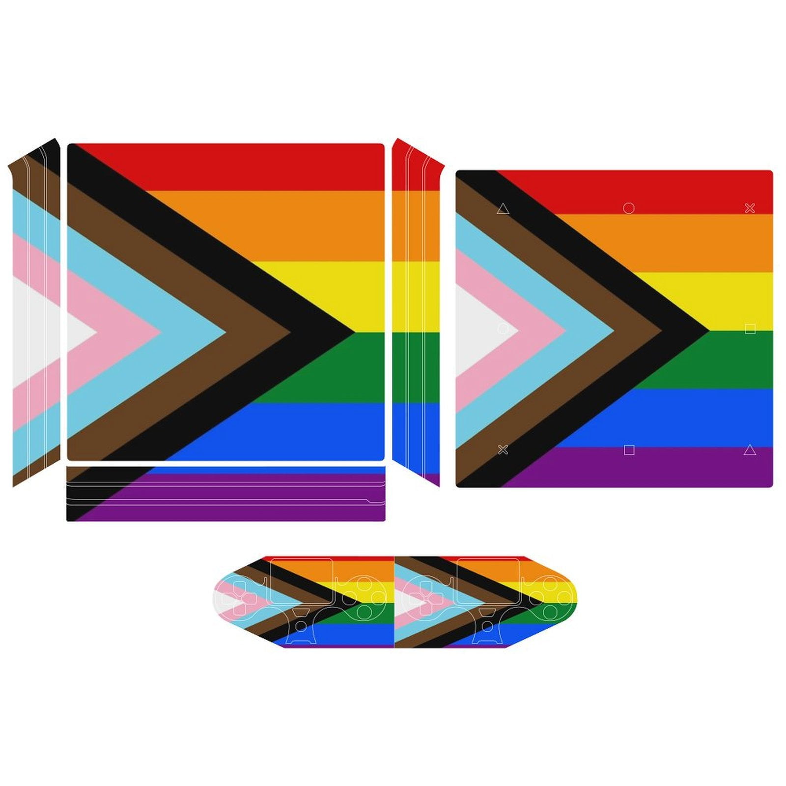 Pride Flag PS4/PS4 Pro/PS4 Slim Skin Sticker For Console And Controller ...