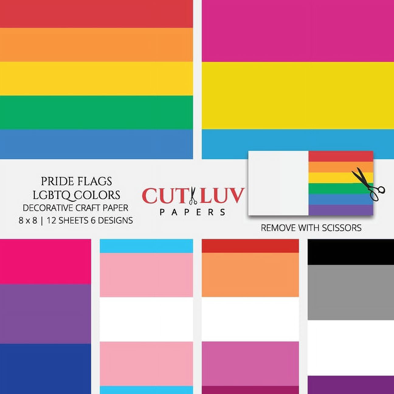 Pride Flags LGBTQ Colors Decorative Craft Paper: Scrapbooking Pages ...