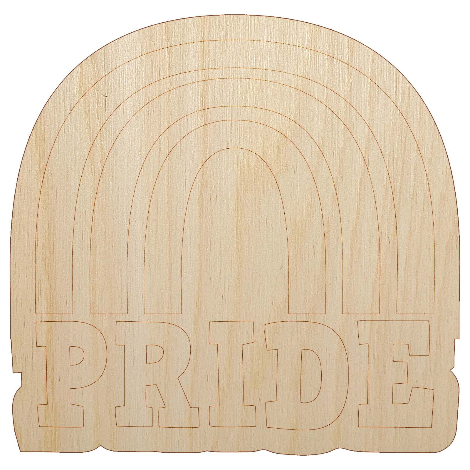 Pride Fun Rainbow LGBTQ Wood Shape Unfinished Piece Cutout Craft DIY ...