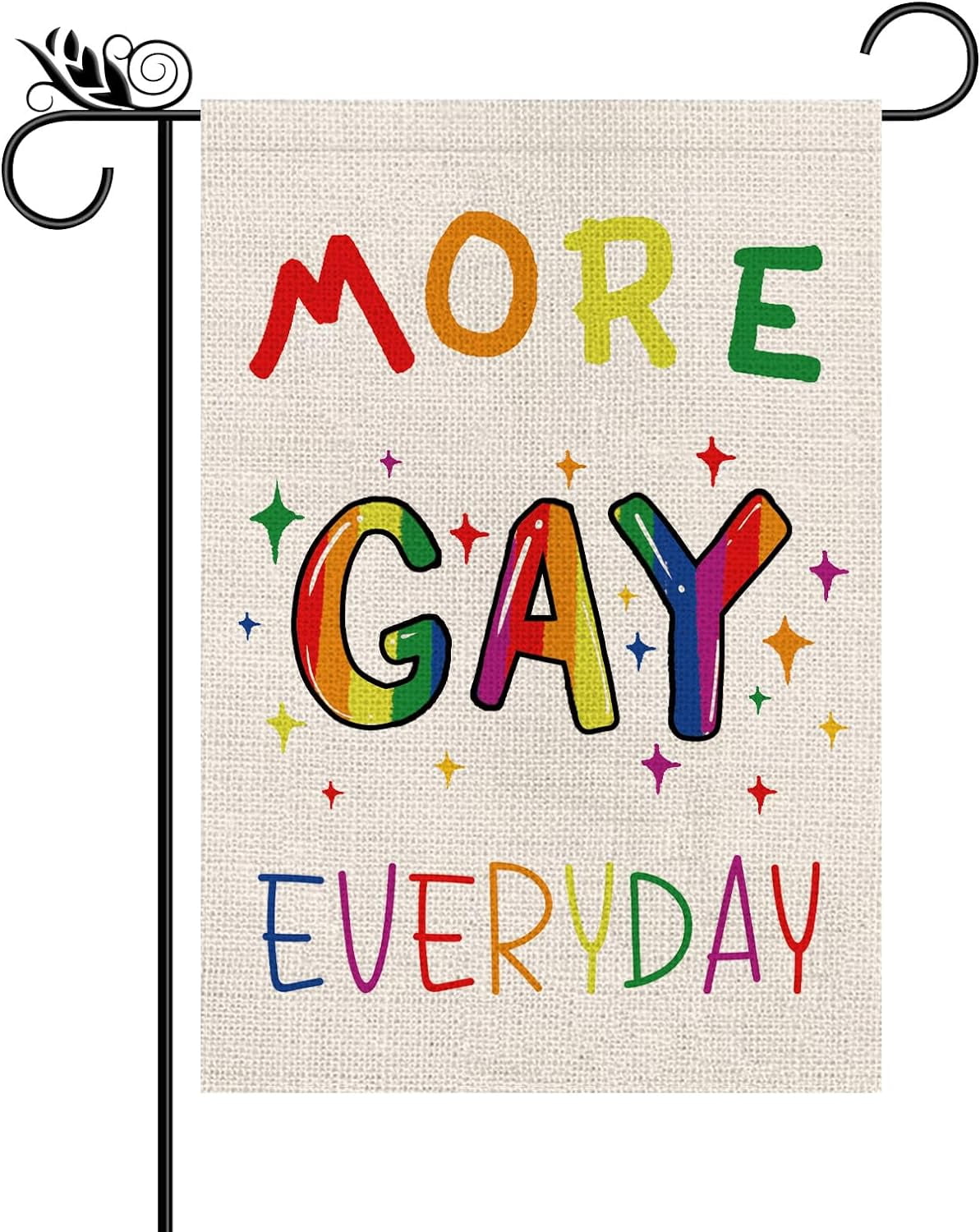 Pride Garden Flag Rainbow More Gay Everyday Vertical Double Sided Happy ...