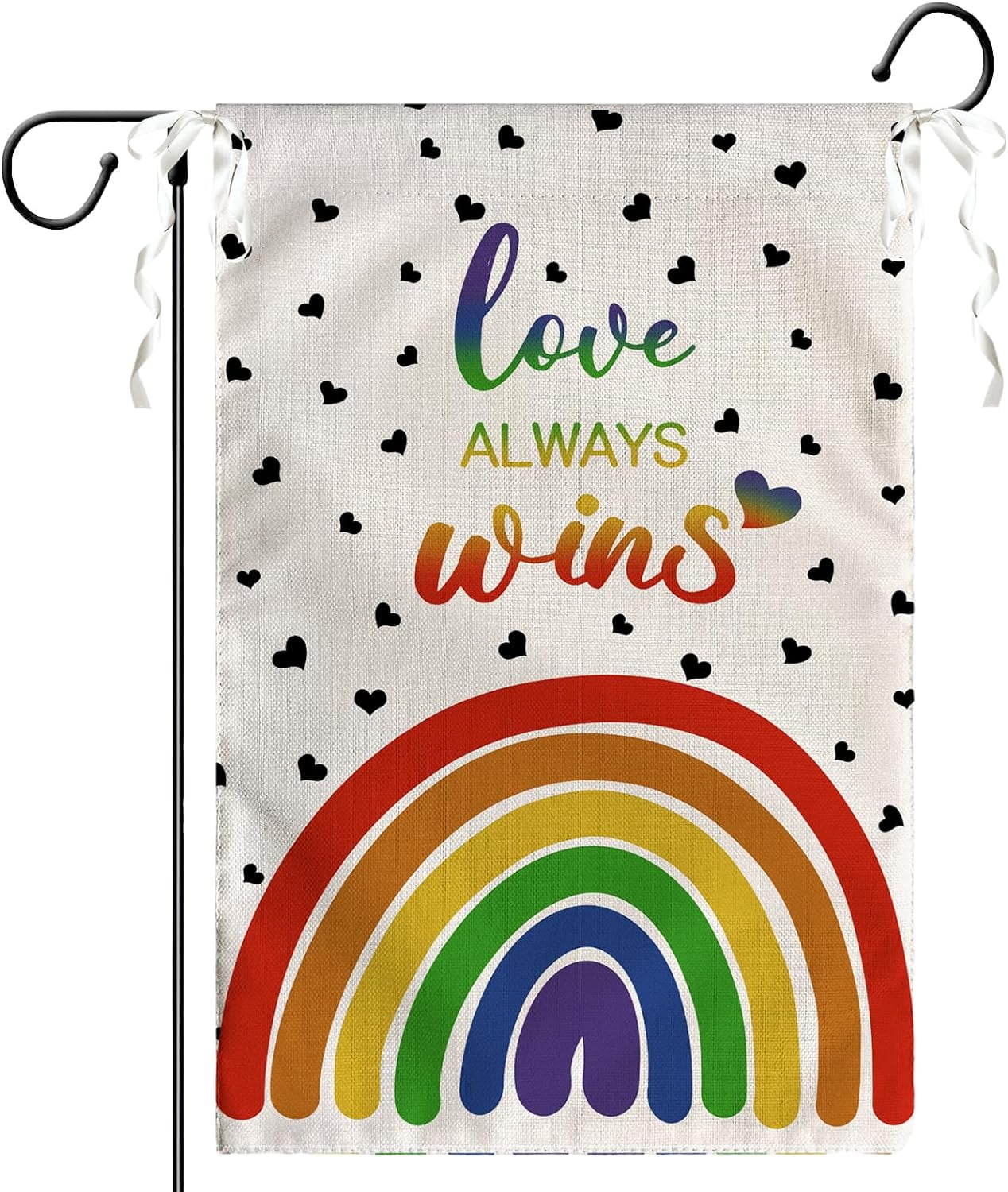 Pride Garden Flag Rainbow Love Always Wins Gay Pride Yard Flags Happy ...