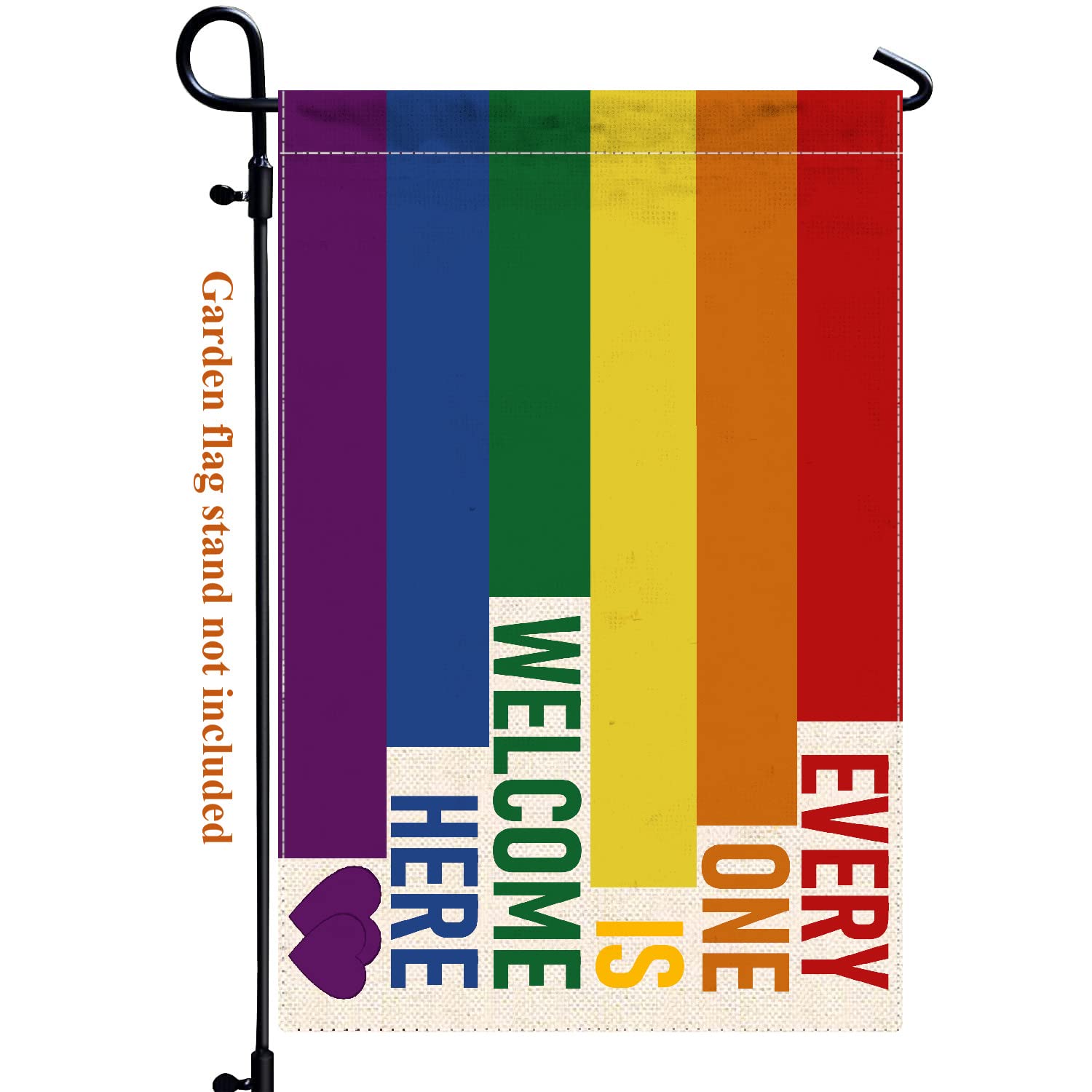 Pride Garden Flag,Welcome Everyone,Rainbow LGBTQ Outdoor Banner for ...