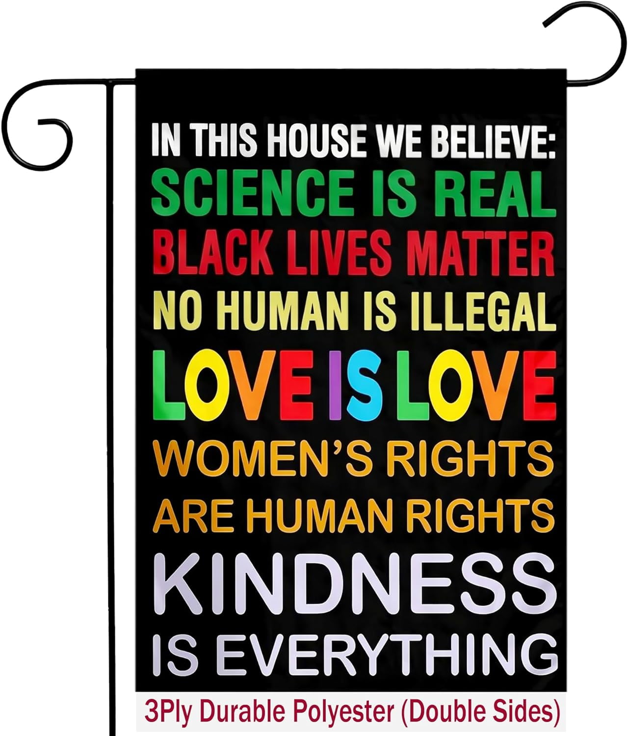 Pride Garden Flags in This House We Believe Yard Sign Flag Science is ...