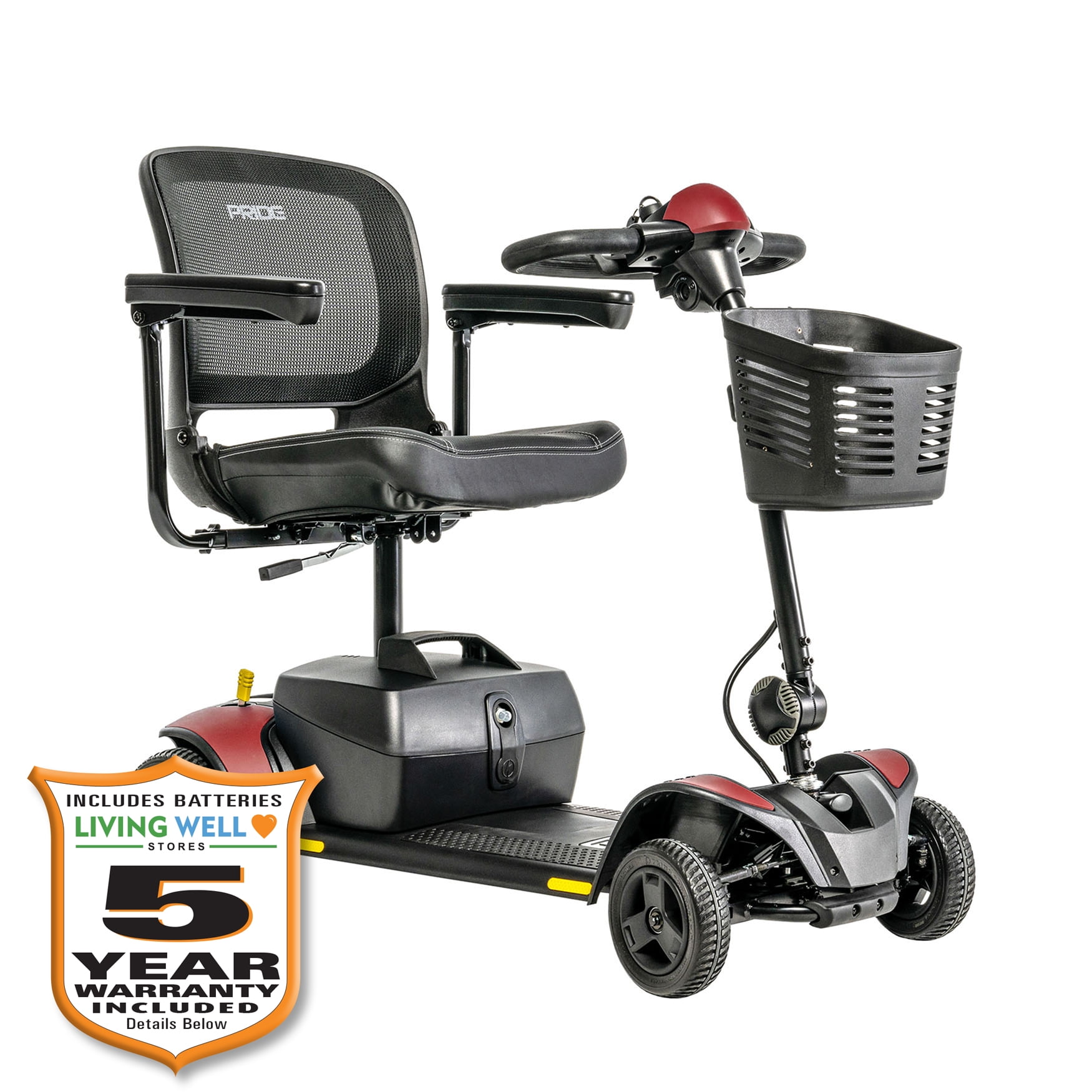 Pride Go Go Elite Traveller 2, 4-Wheel Mobility Scooter, iTurn ...