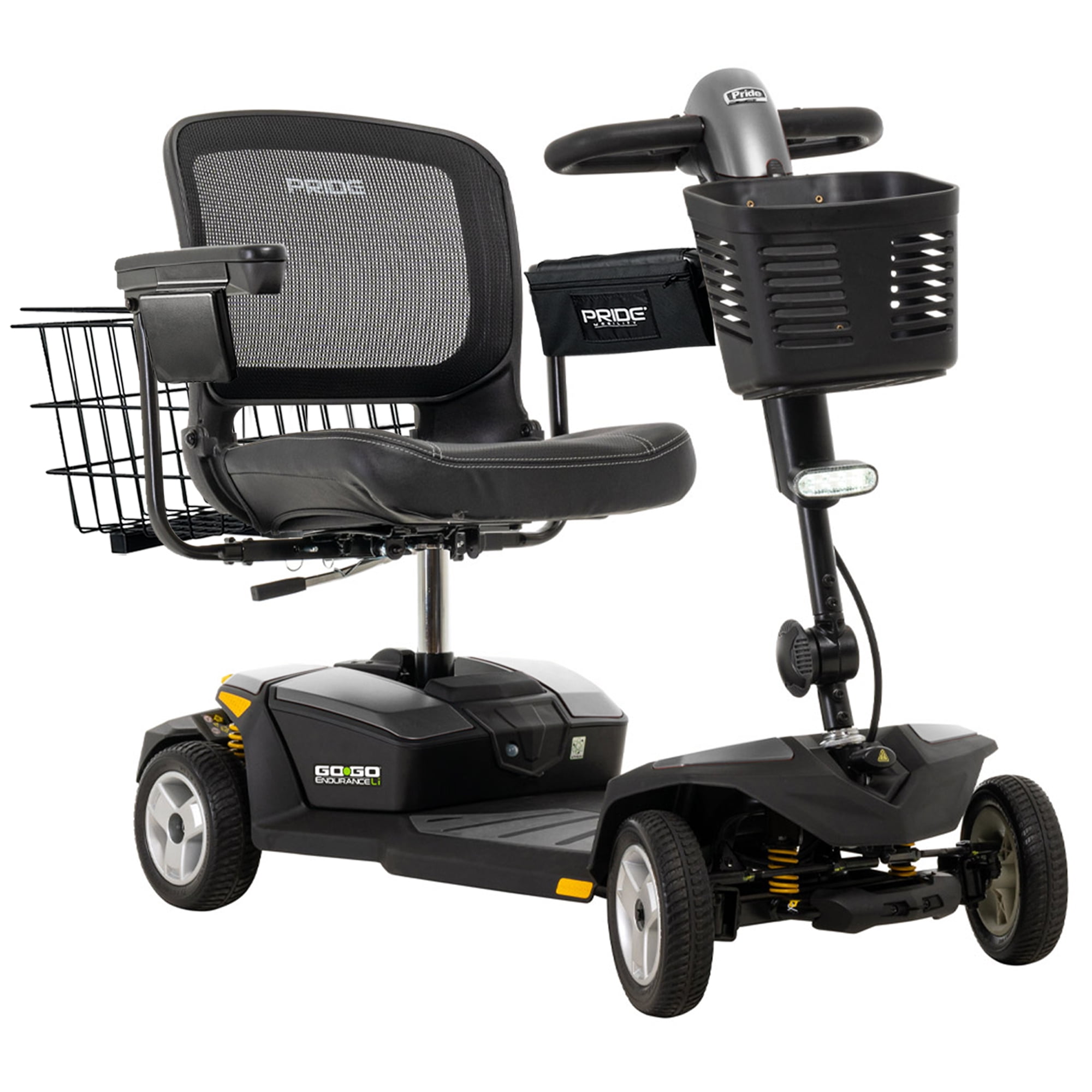Pride Go Go Endurance Li Mobility scooter with Rear Basket, Cup Holder ...