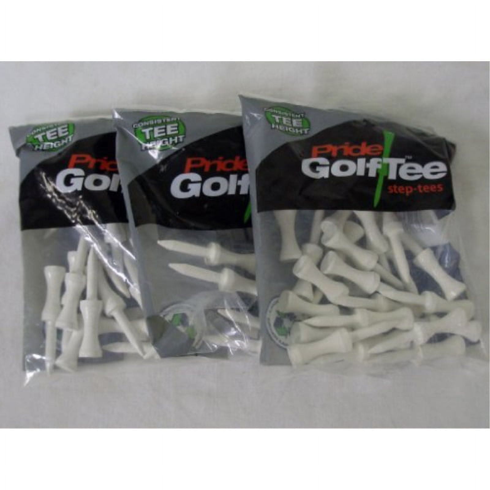Pride Golf Step-Tees 2.13 inch, White, 75 Count - Walmart.com