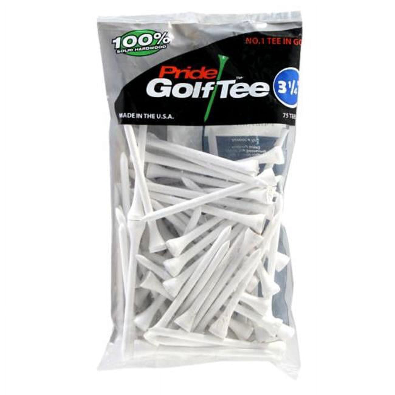 Pride Golf Tee 3.25 inch, White, 75 Count - Walmart.com