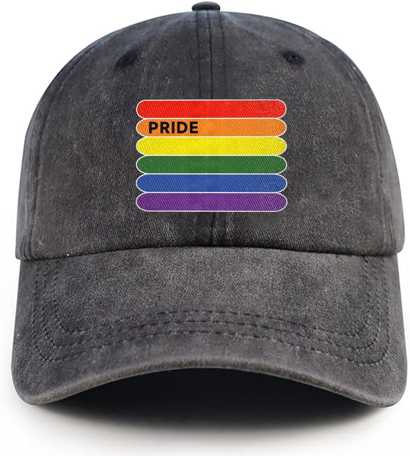 Pride Hat LGBT Baseball Cap Adjustable Cotton Vintage Rainbow Pride Flag Hat Gay Pride Hats for ...