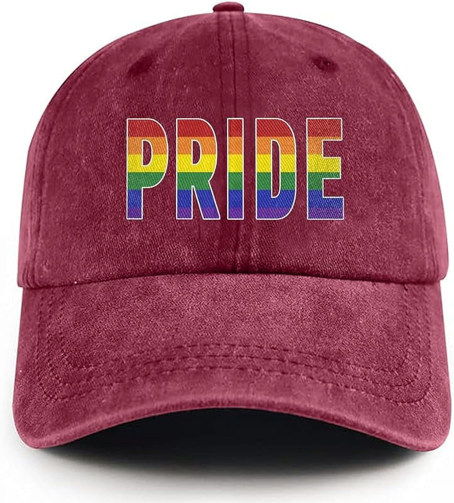 Pride Hat LGBT Baseball Hat Adjustable Cotton Denim Baseball Cap Gay Pride Hats for Men Women ...