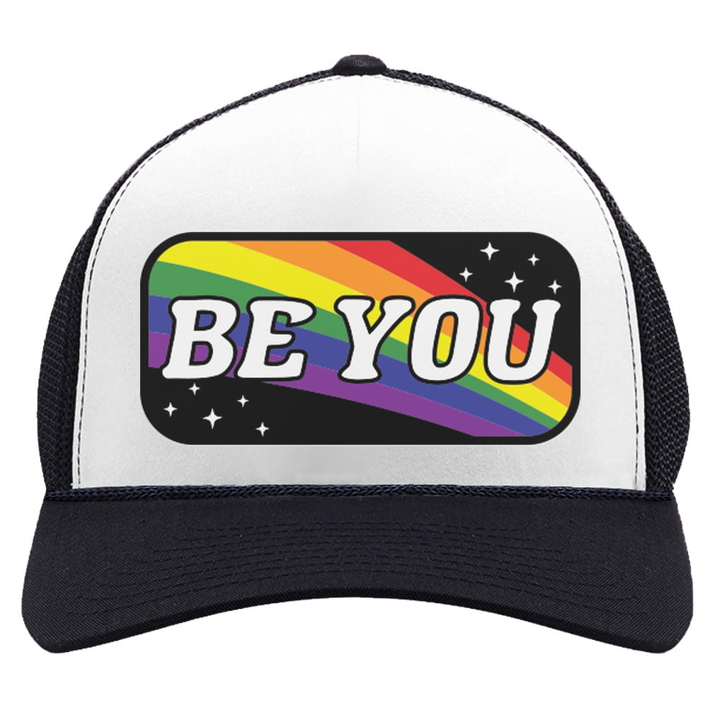 Pride Hat LGBTQ Gifts, Adjustable Snapback, Rainbow Flag Trucker Hats ...