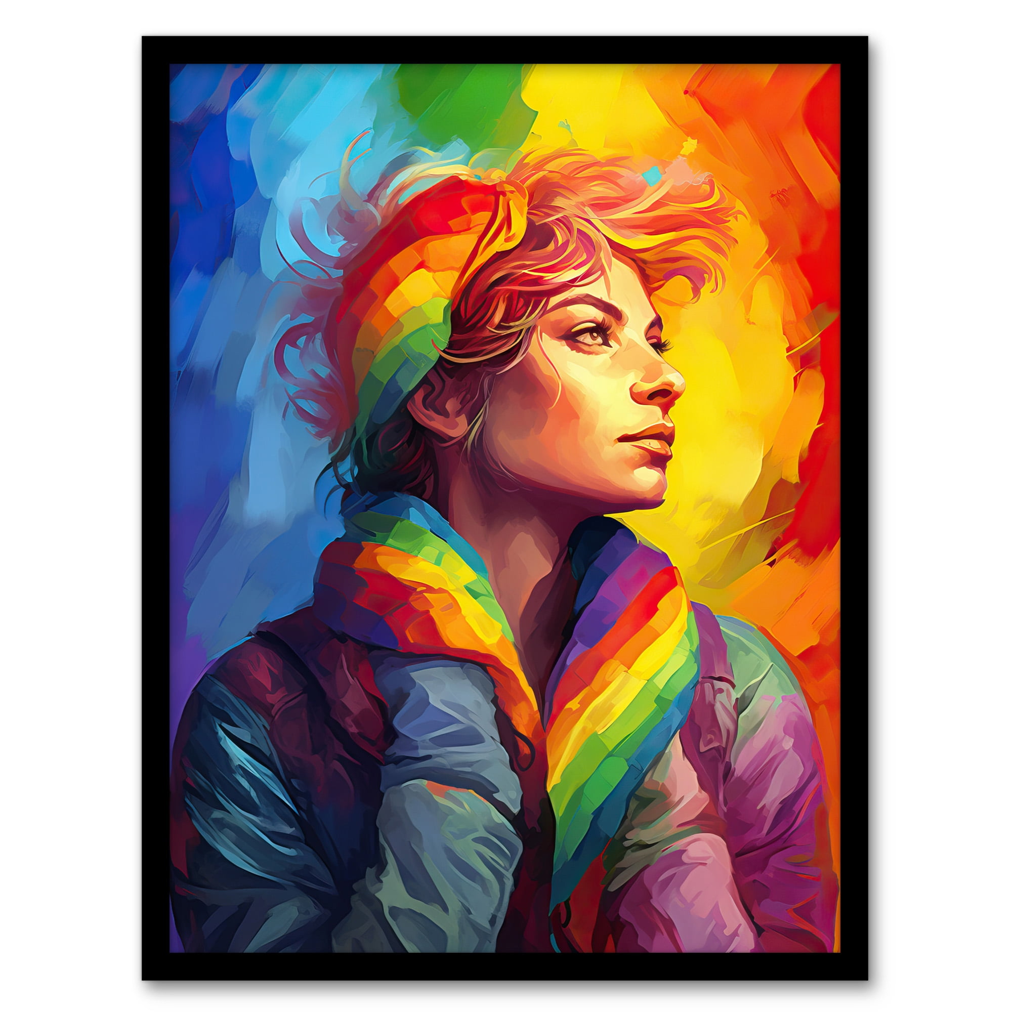 Pride In Pride LGBTQIA Rainbow Inclusive Contemporary Artwork Art Print ...