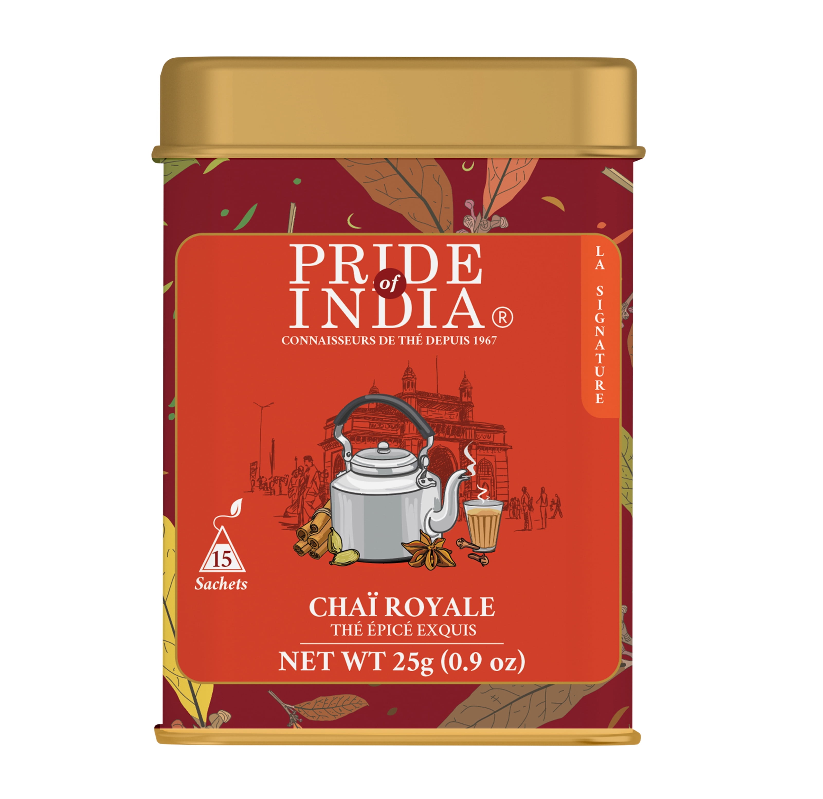 Pride of India | Chai Royale Exquisite Spiced Tea | 15 Pyramid Full ...